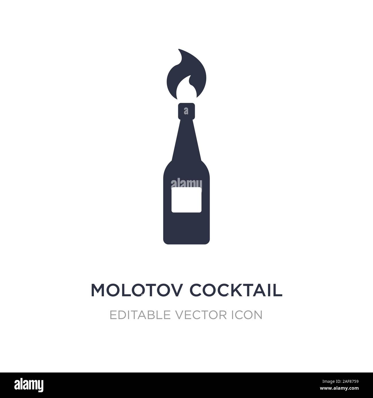 molotov cocktail icon on white background. Simple element illustration ...