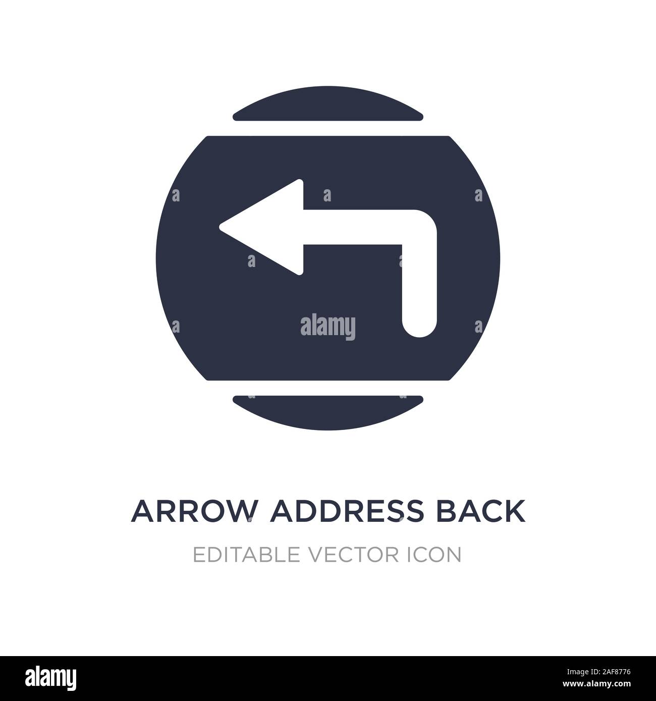 arrow address back icon on white background. Simple element ...