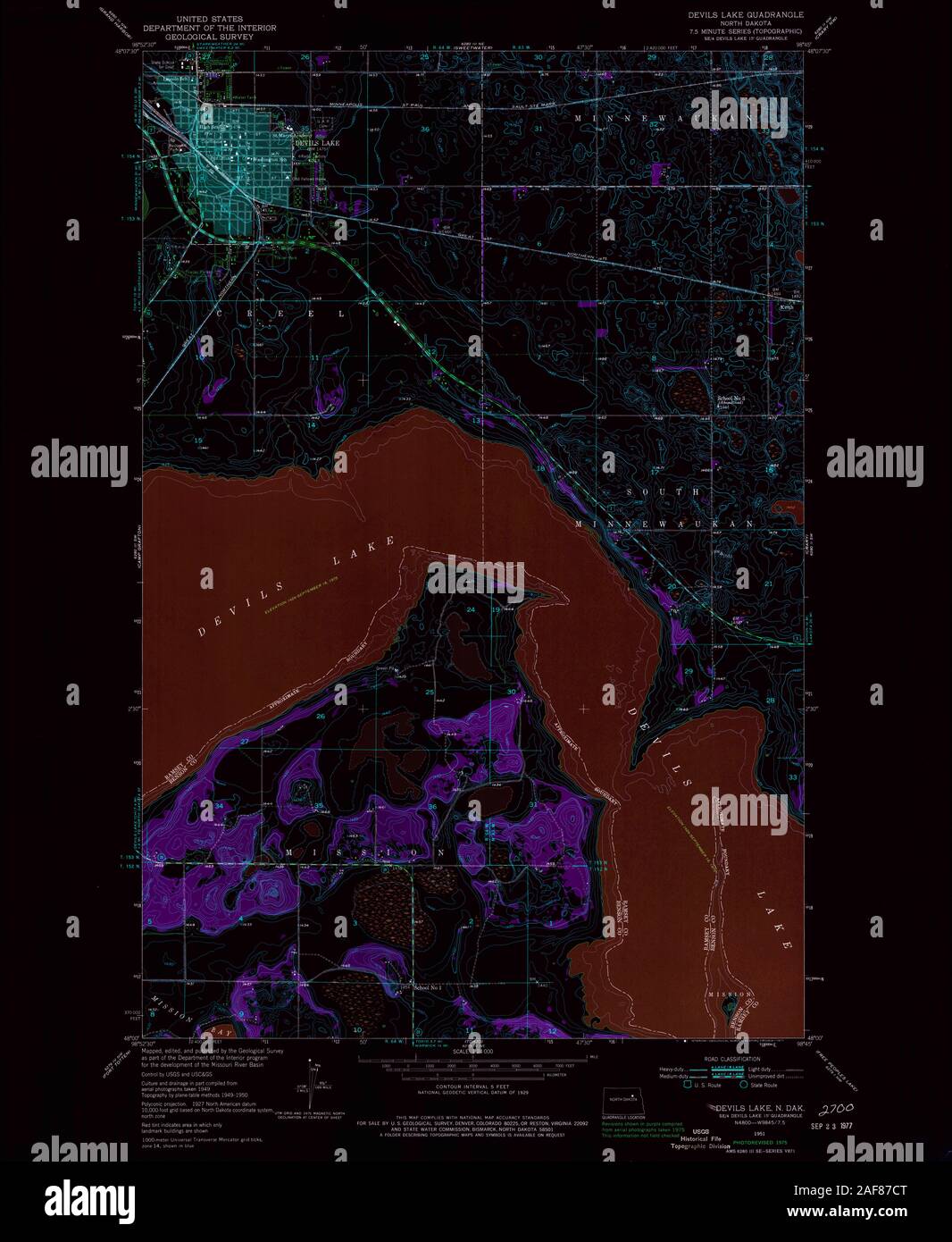 Devils lake north dakota map hi-res stock photography and images - Alamy