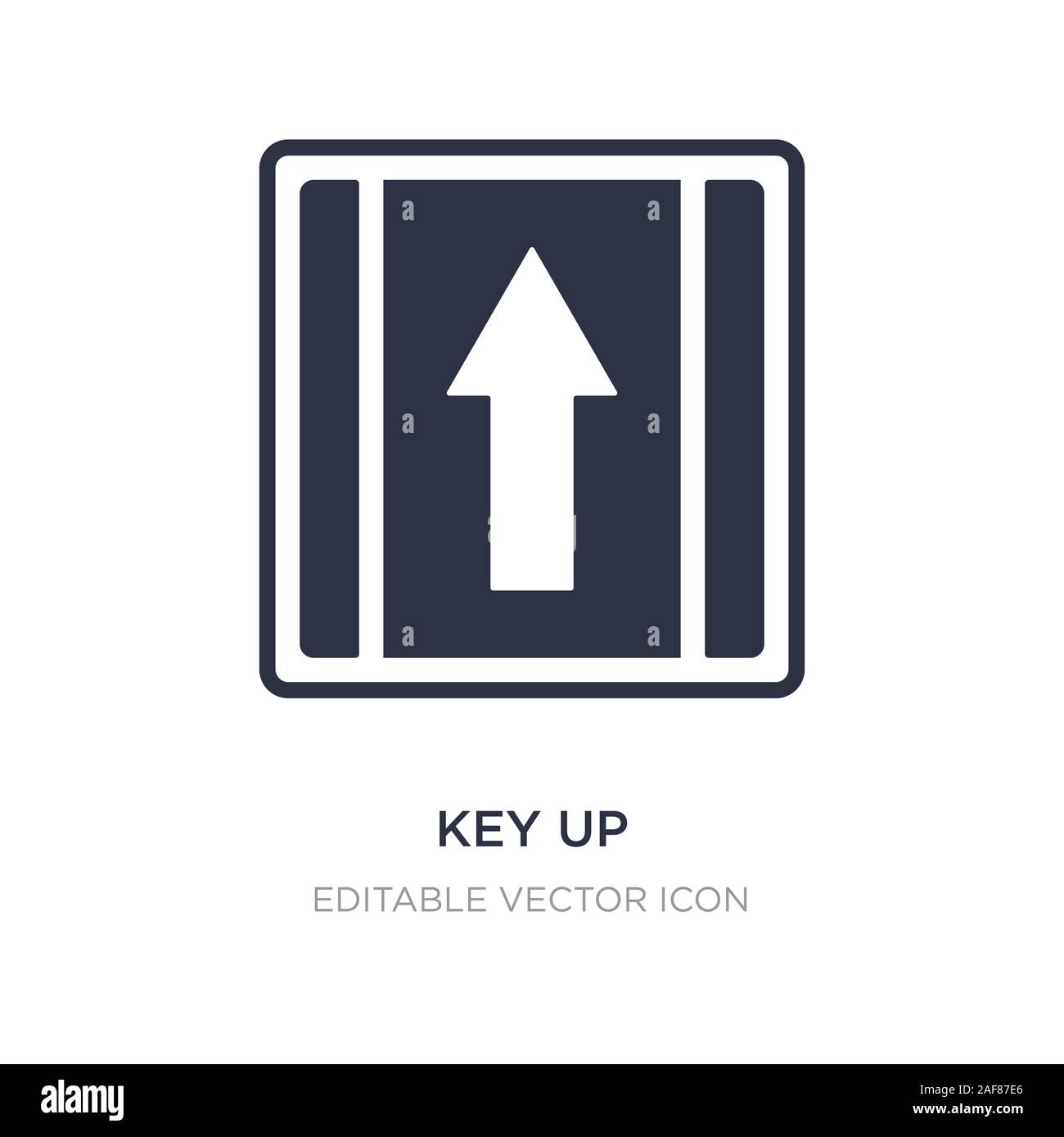 key up icon on white background. Simple element illustration from UI ...