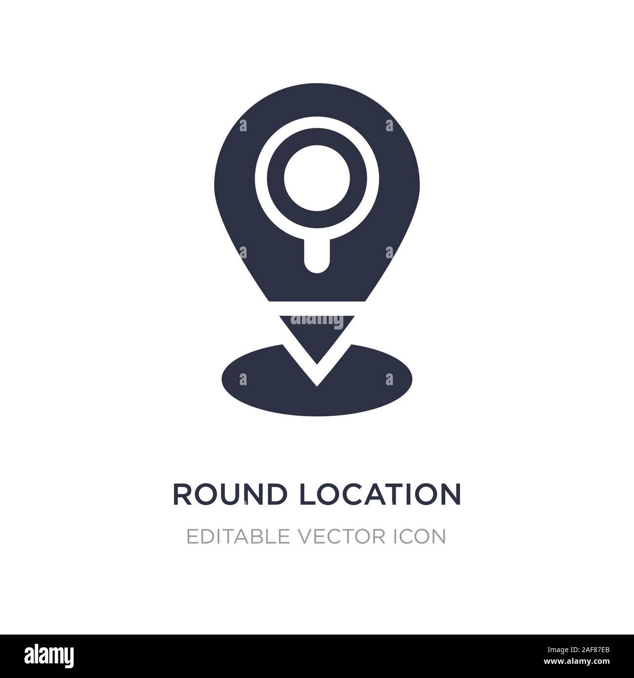 round location indicator icon on white background. Simple element ...