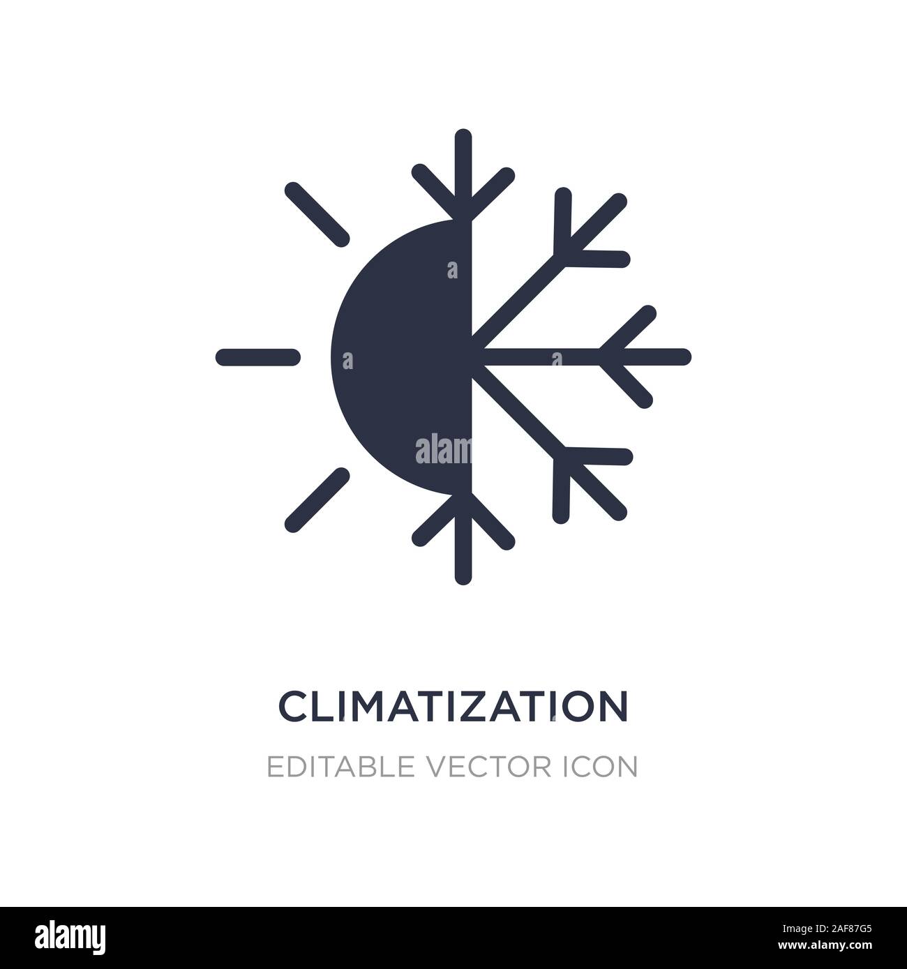 climatization icon on white background. Simple element illustration ...