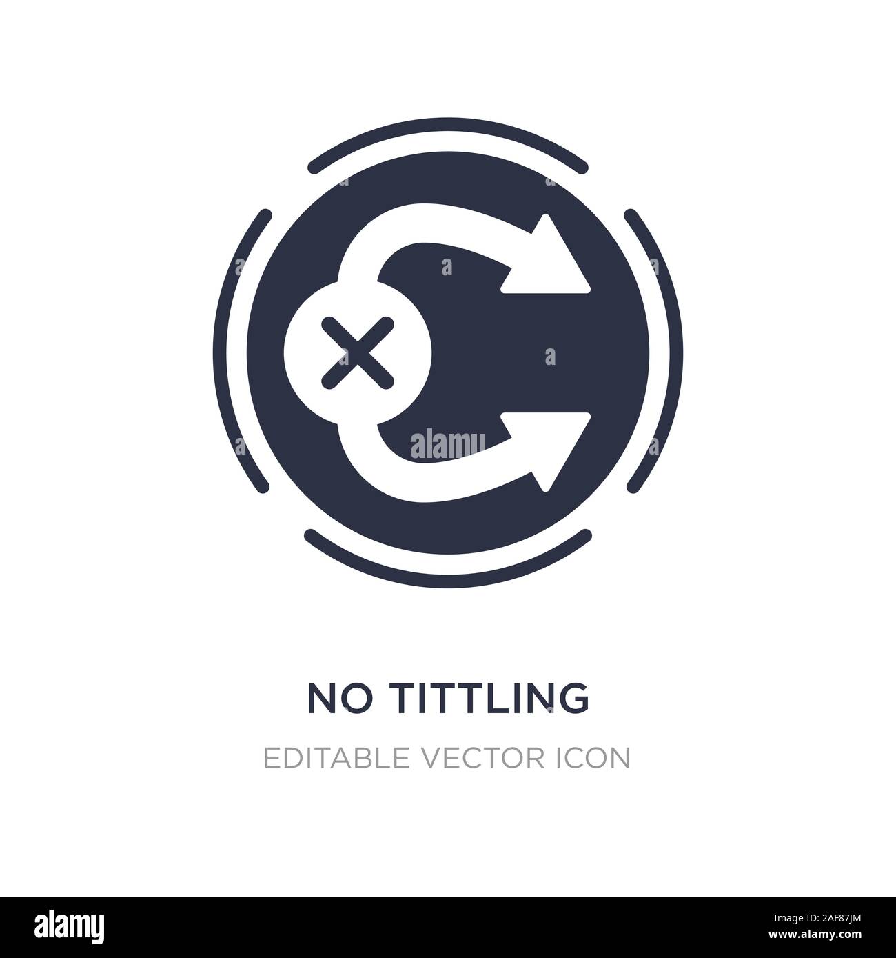 no tittling icon on white background. Simple element illustration from ...