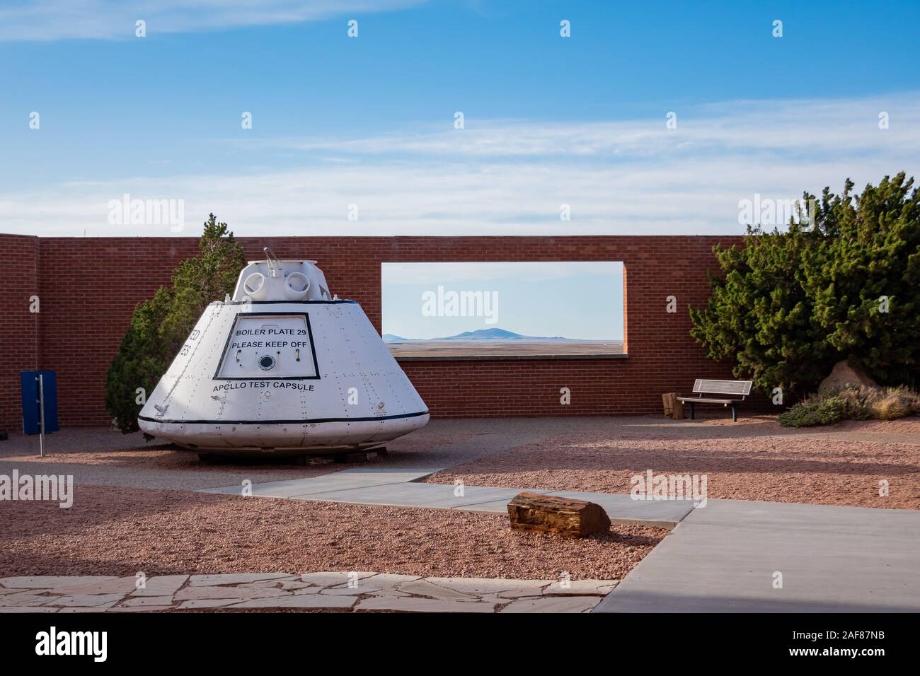 Arizona, SEP 24: Apollo Test Capsule display in the Meteor Crater ...