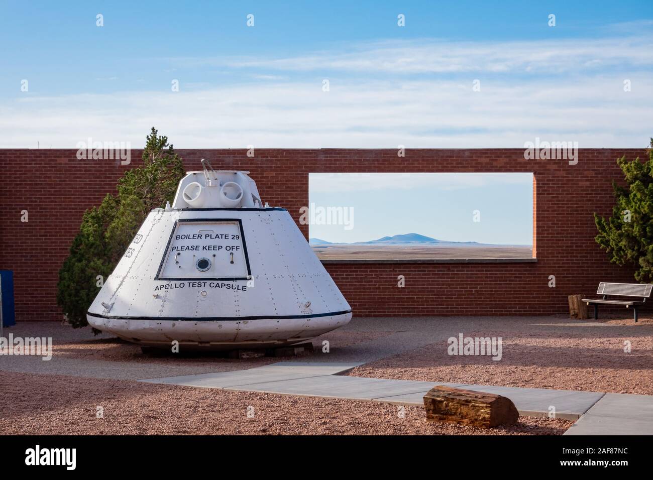 Arizona, SEP 24: Apollo Test Capsule display in the Meteor Crater ...