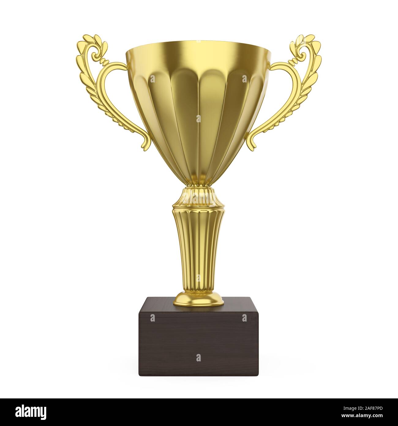 Golden Trophy Cup Isolated Stock Photo - Alamy