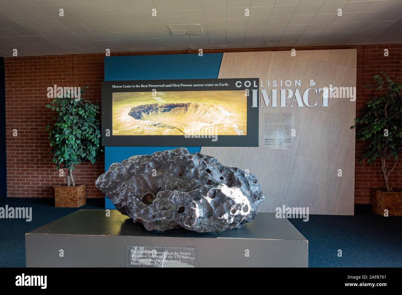 Arizona, SEP 24: Super huge Holsinger Metorite display in the Meteor ...