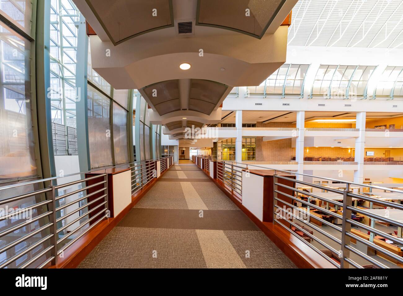 Las Vegas, NOV 23: Interior view of the famous Lied Library of UNLV on ...