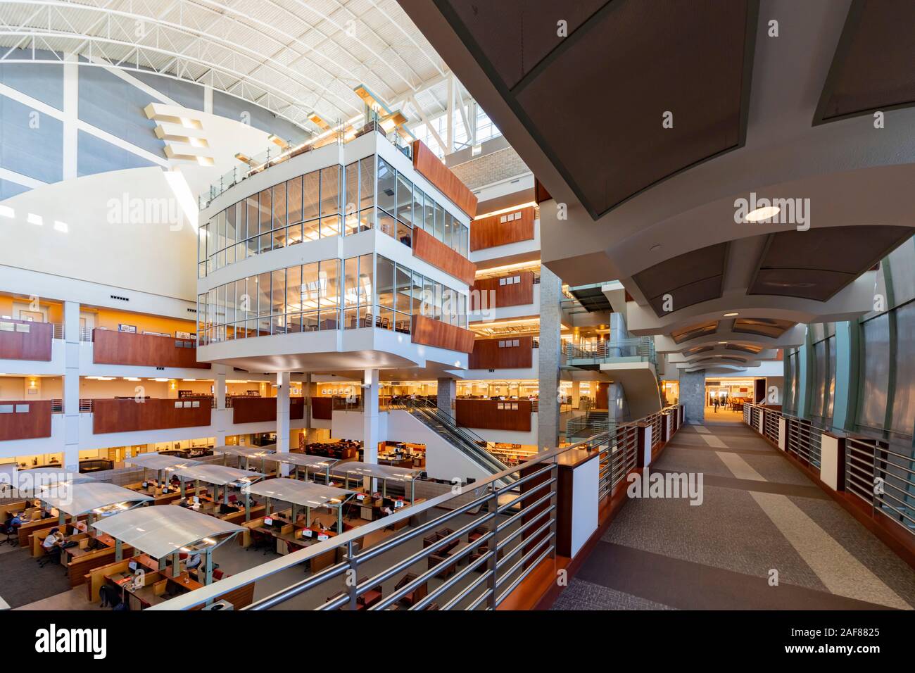 Las Vegas, NOV 23: Interior view of the famous Lied Library of UNLV on ...