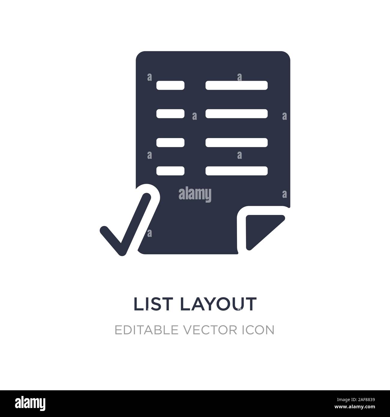 list layout with check boxes icon on white background. Simple element illustration from UI ...