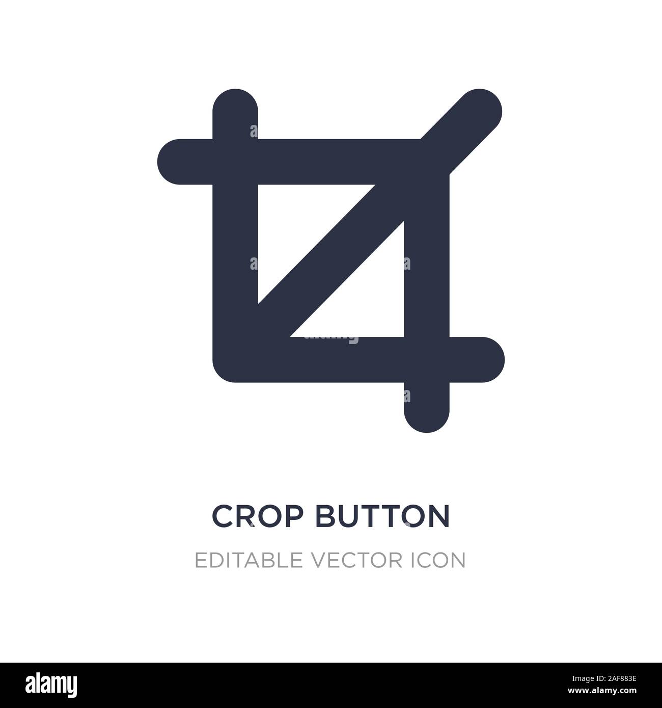 crop button icon on white background. Simple element illustration from ...