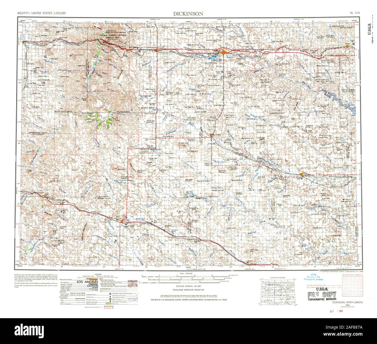 Map of dickinson north dakota Cut Out Stock Images & Pictures - Alamy