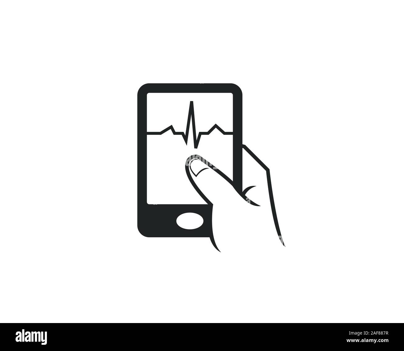 Portable electrocardiograph Stock Vector Images - Alamy