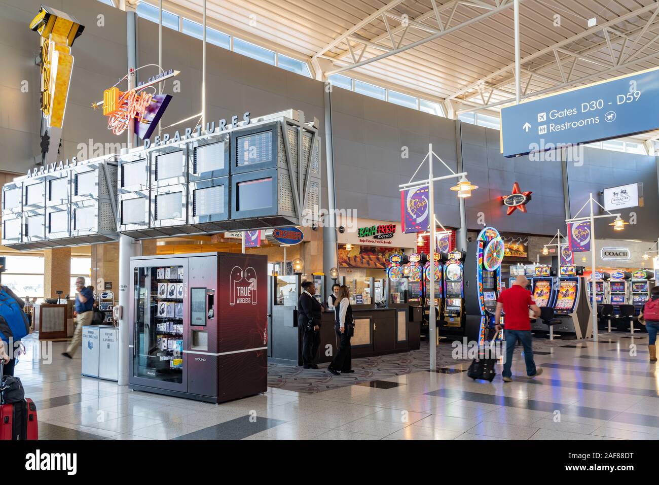 Las Vegas, OCT 16: Interior view of the famous McCarran International ...