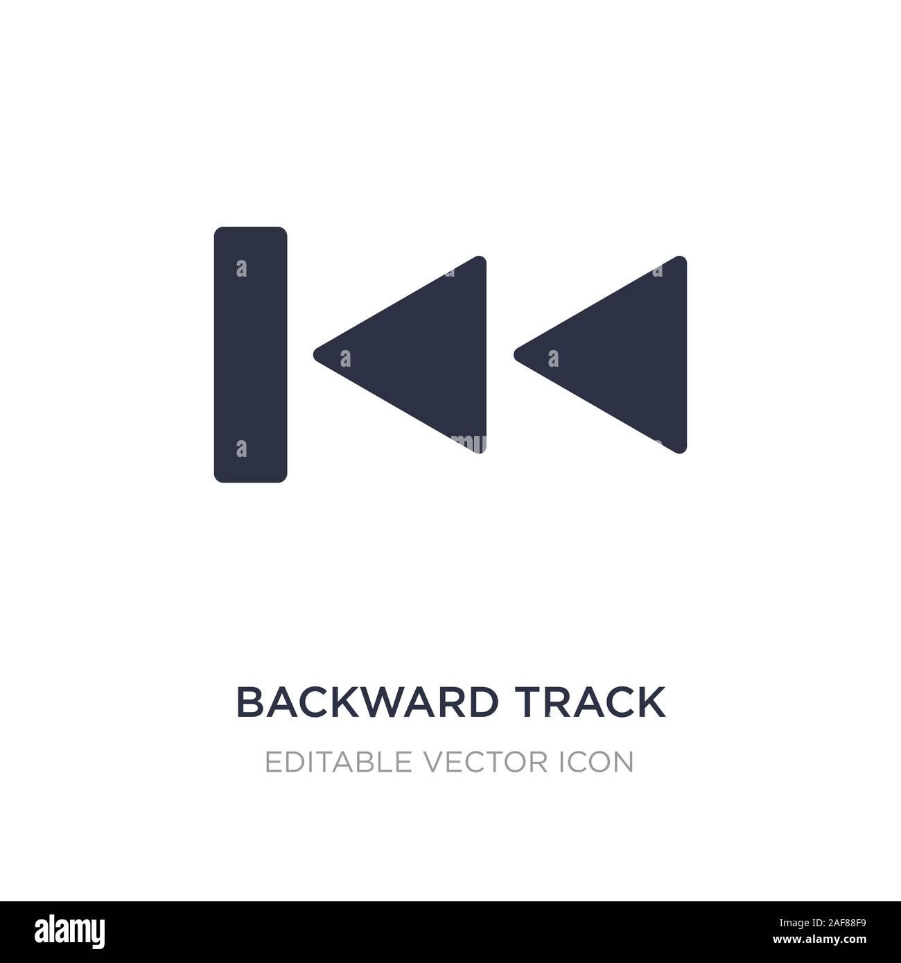 backward track icon on white background. Simple element illustration ...