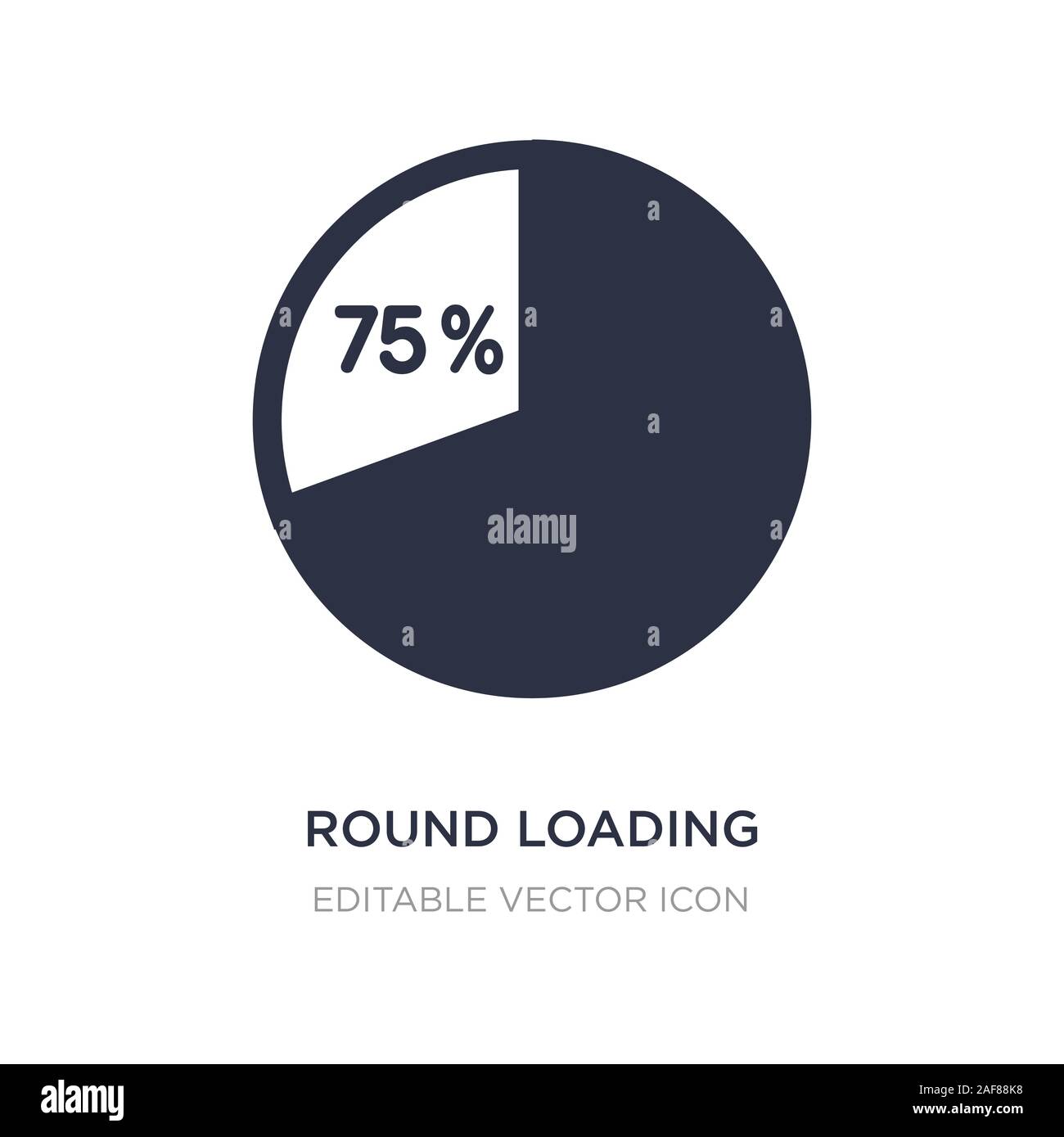 round loading progress icon on white background. Simple element ...