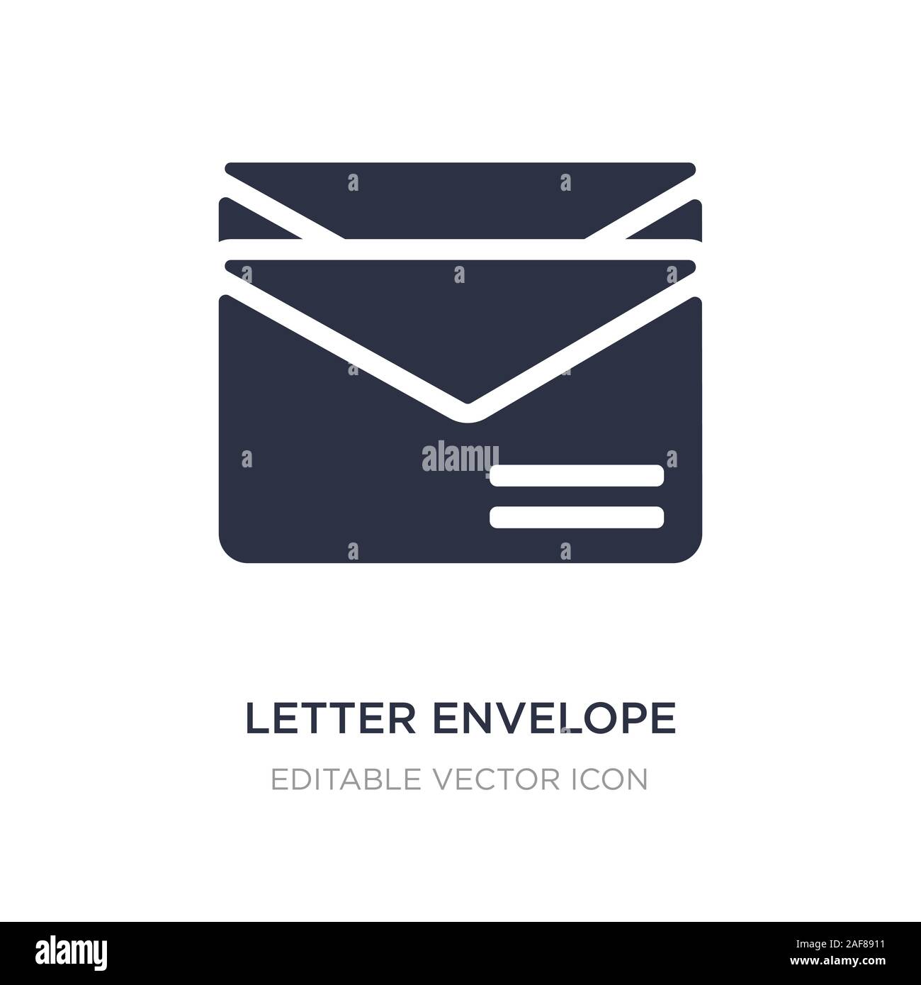 letter envelope icon on white background. Simple element illustration ...