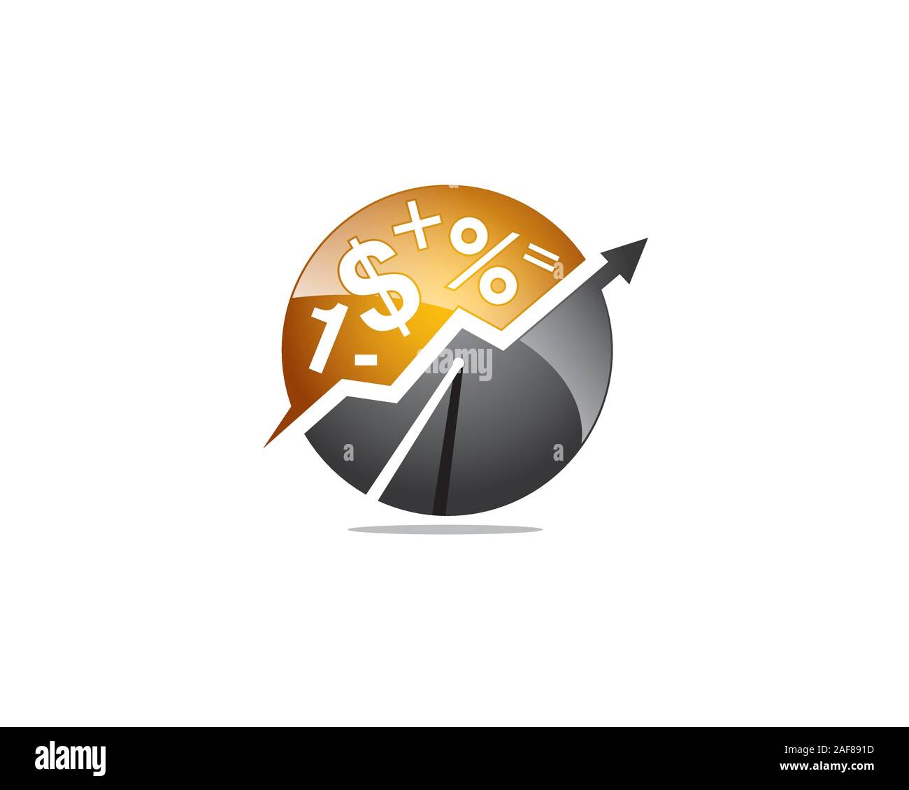 3d glossy sphere marketing agent graph presentation icon apps logo ...