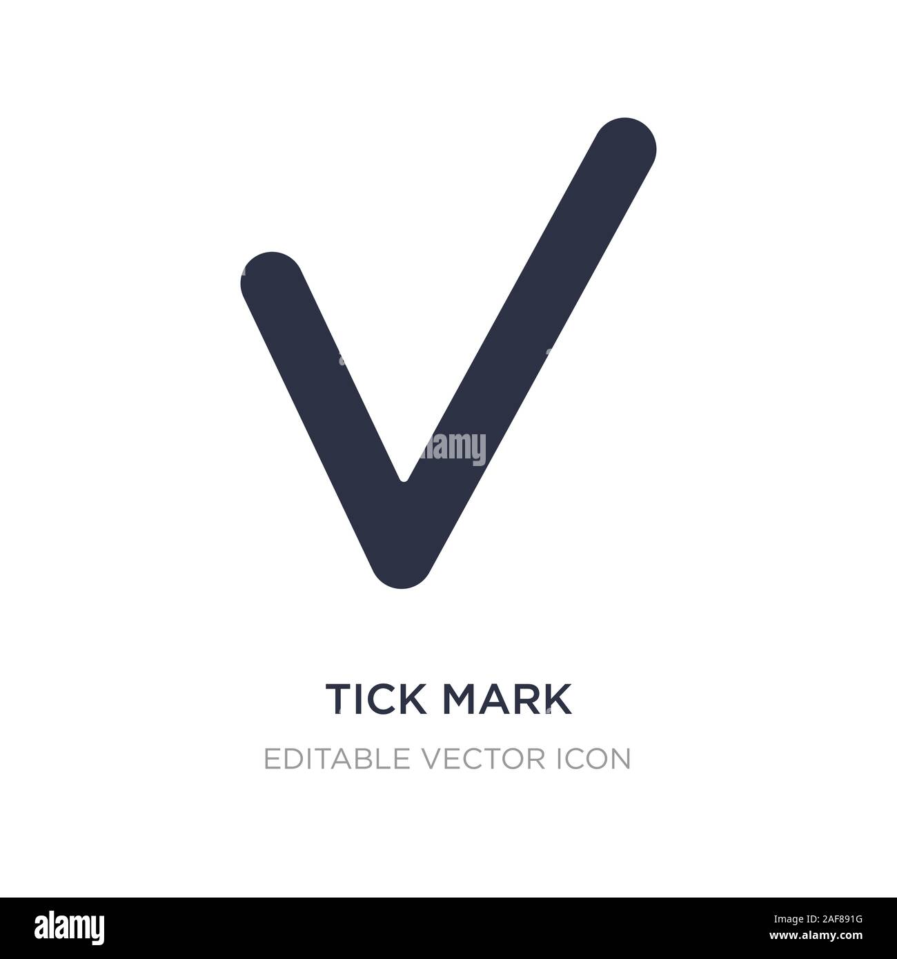 tick mark icon on white background. Simple element illustration from UI ...