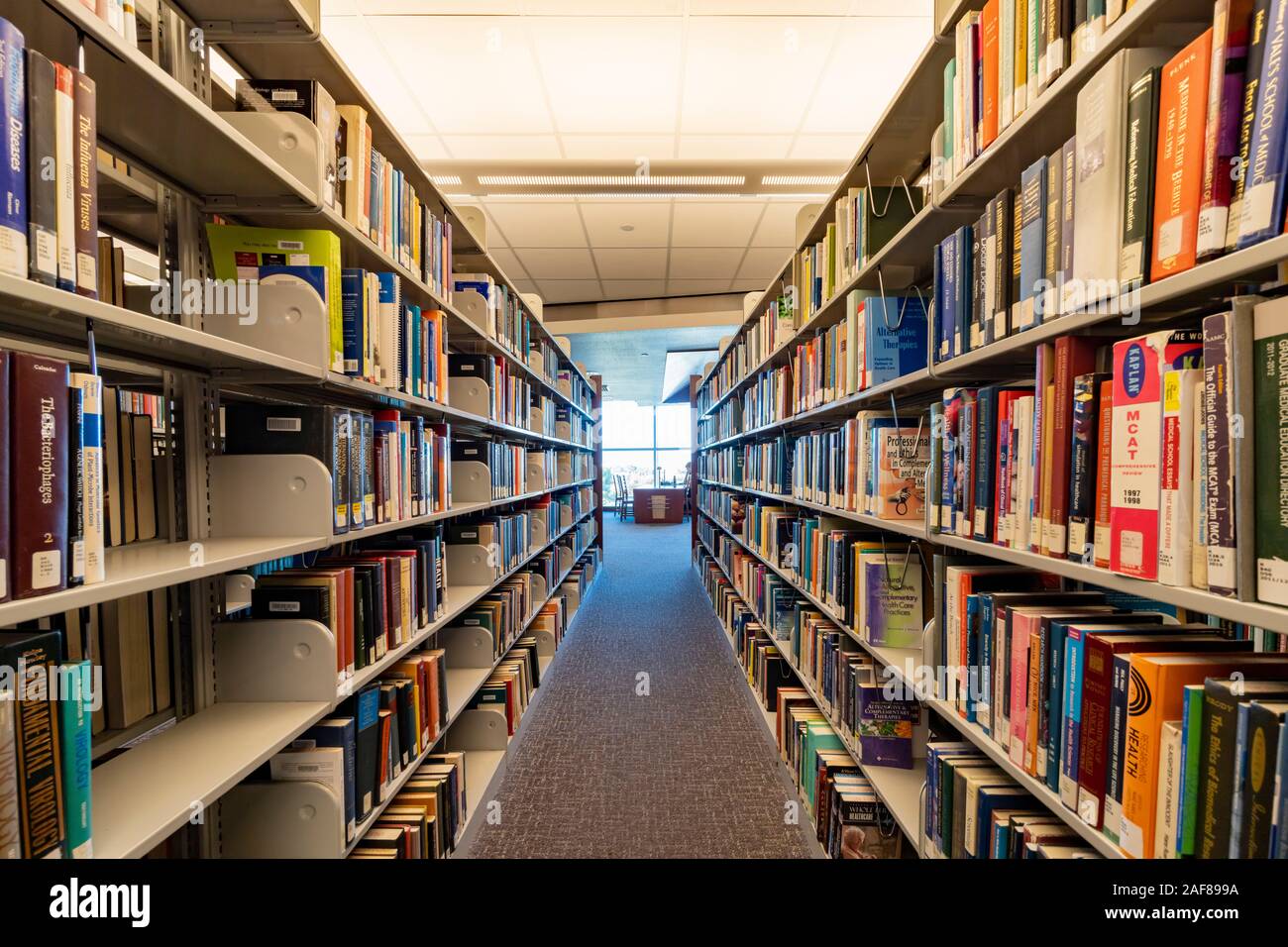 Las Vegas, NOV 23: Interior view of the famous Lied Library of UNLV on ...