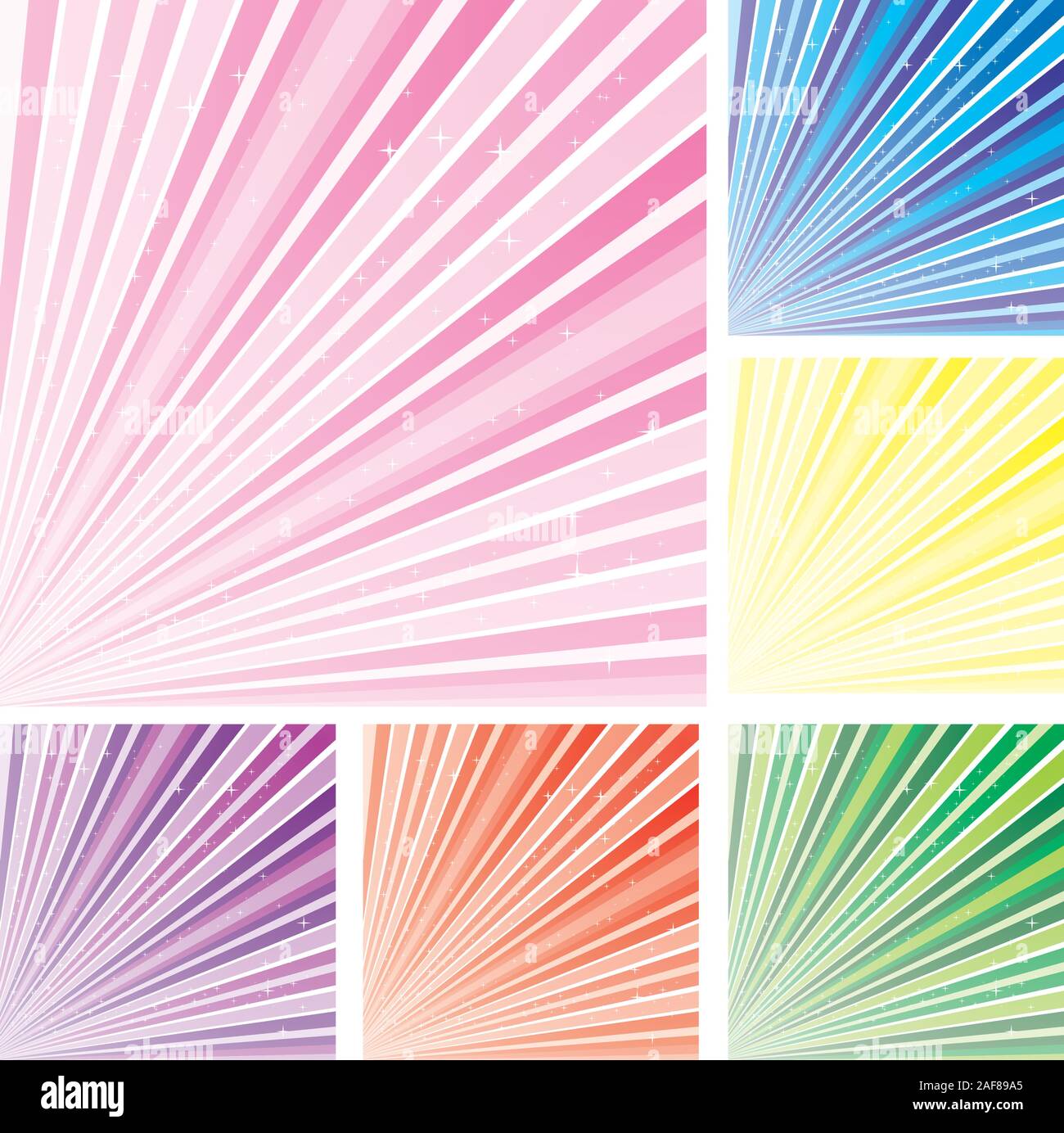 Set of abstract colorful backgrounds with strips and stars, part 8 ...