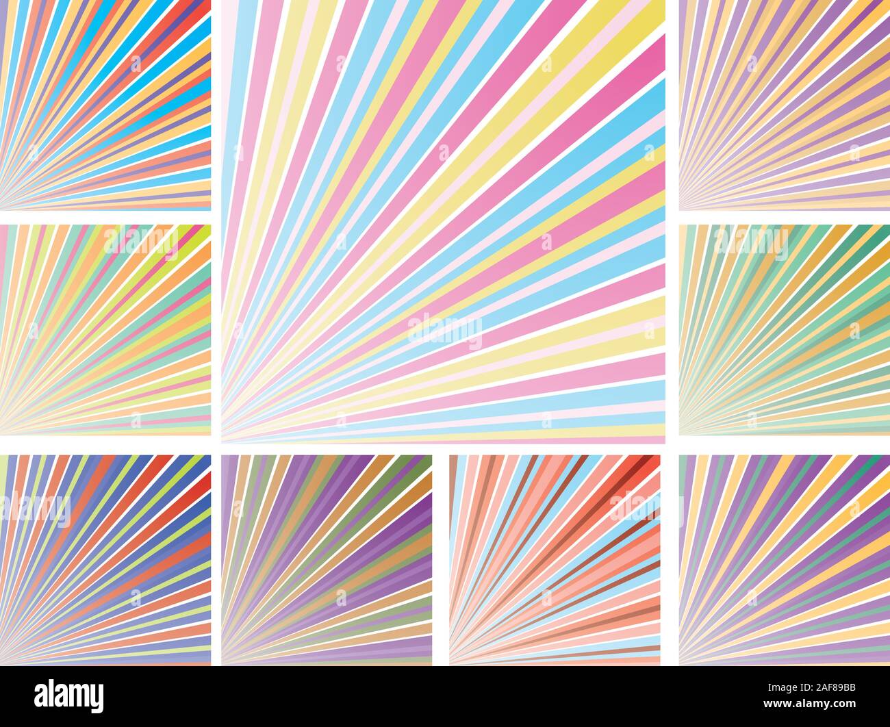 Set of abstract colorful backgrounds with strips, part 9, vector ...