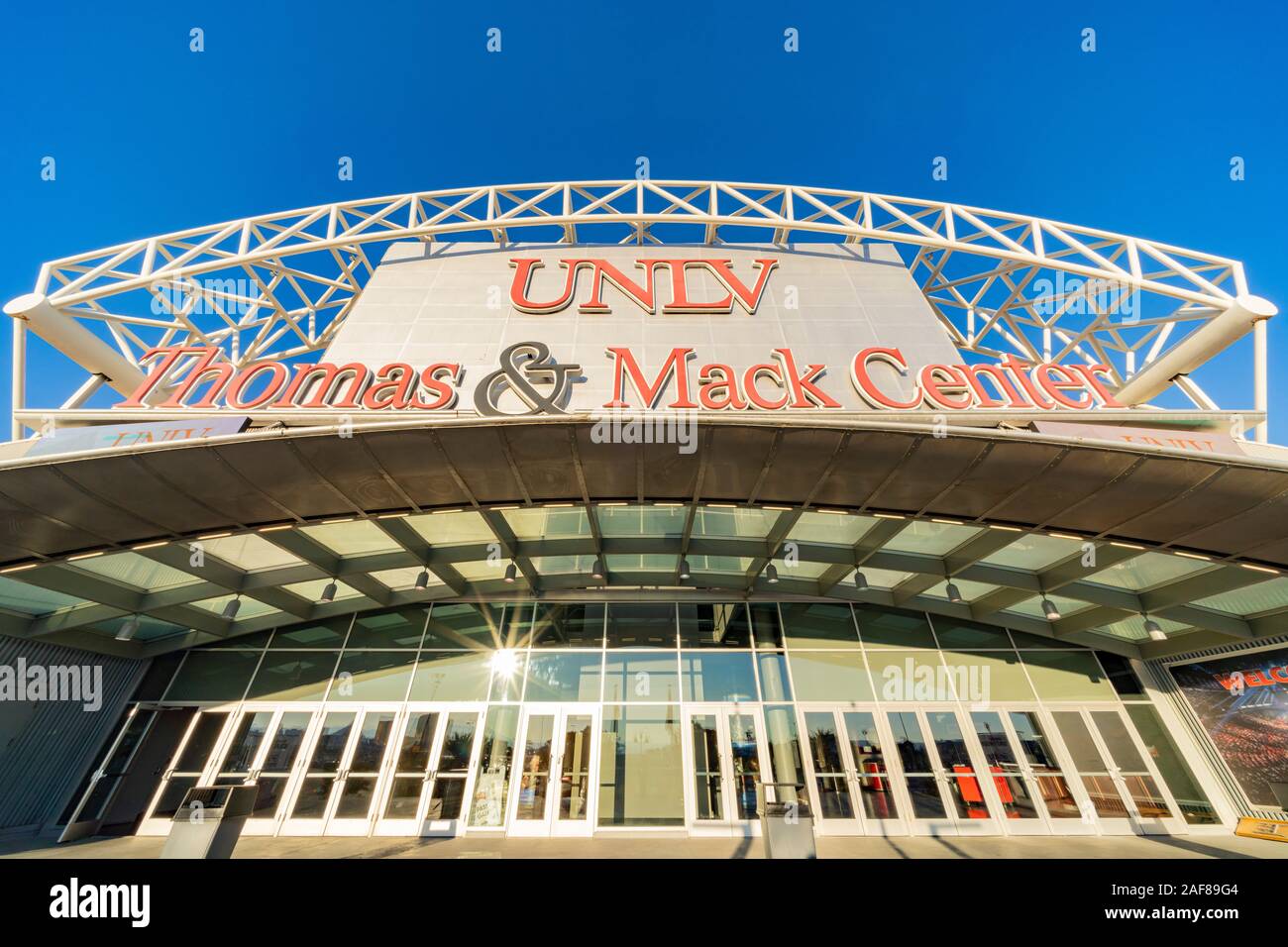 Las Vegas, NOV 23: Exterior view of the famous Thomas & Mack Center on ...