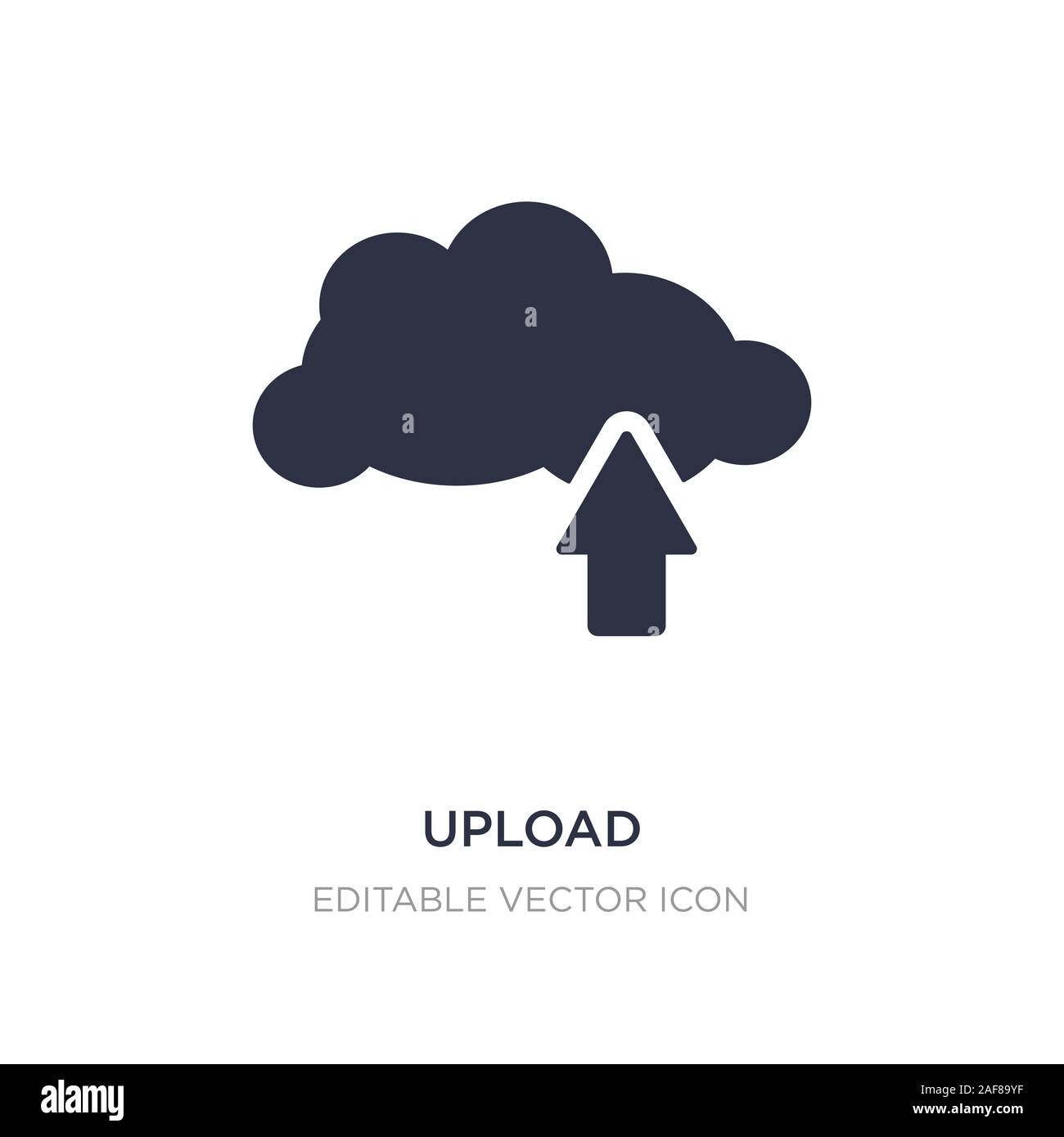 upload icon on white background. Simple element illustration from ...