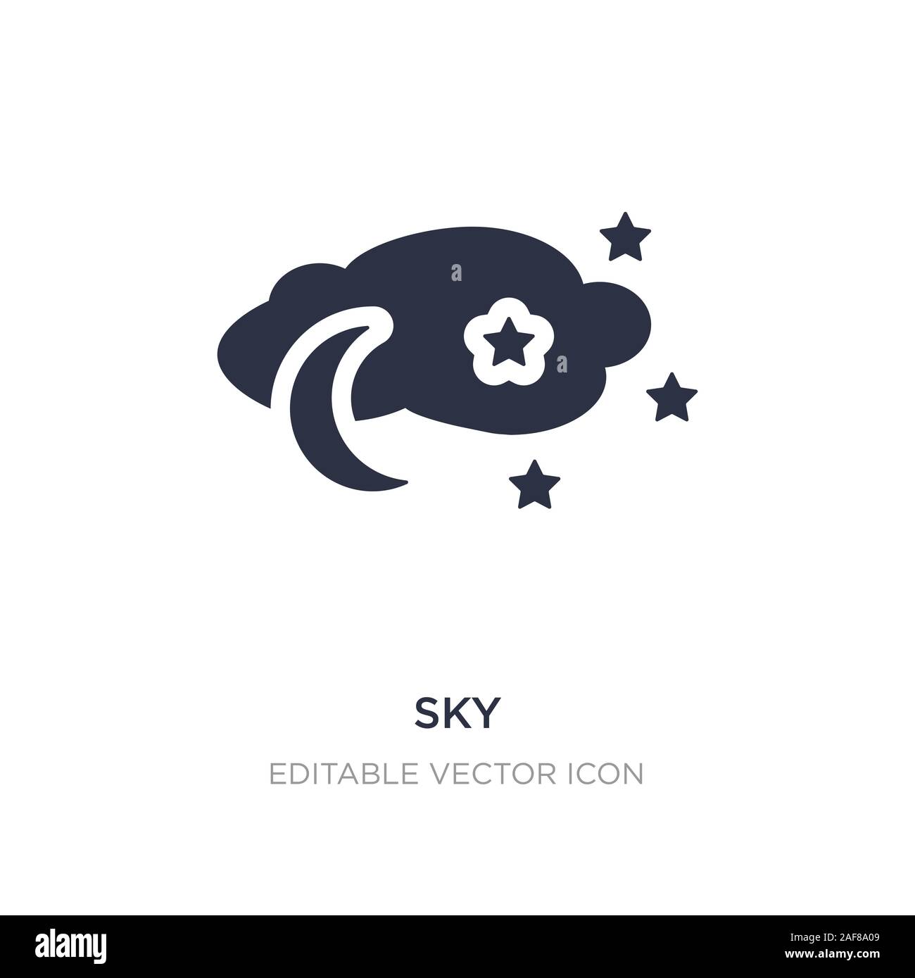 sky icon on white background. Simple element illustration from Weather ...