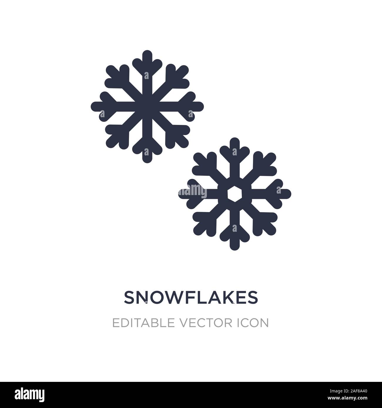 snowflakes icon on white background. Simple element illustration from ...