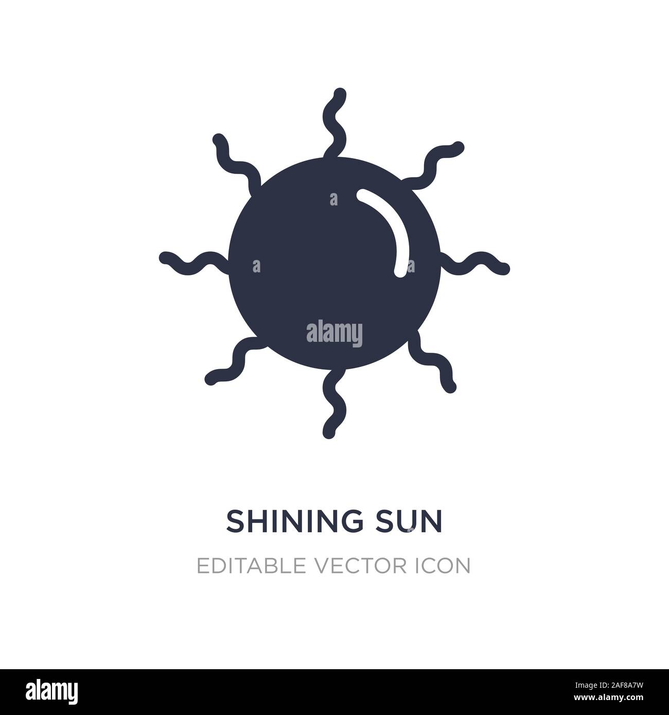 shining sun icon on white background. Simple element illustration from ...