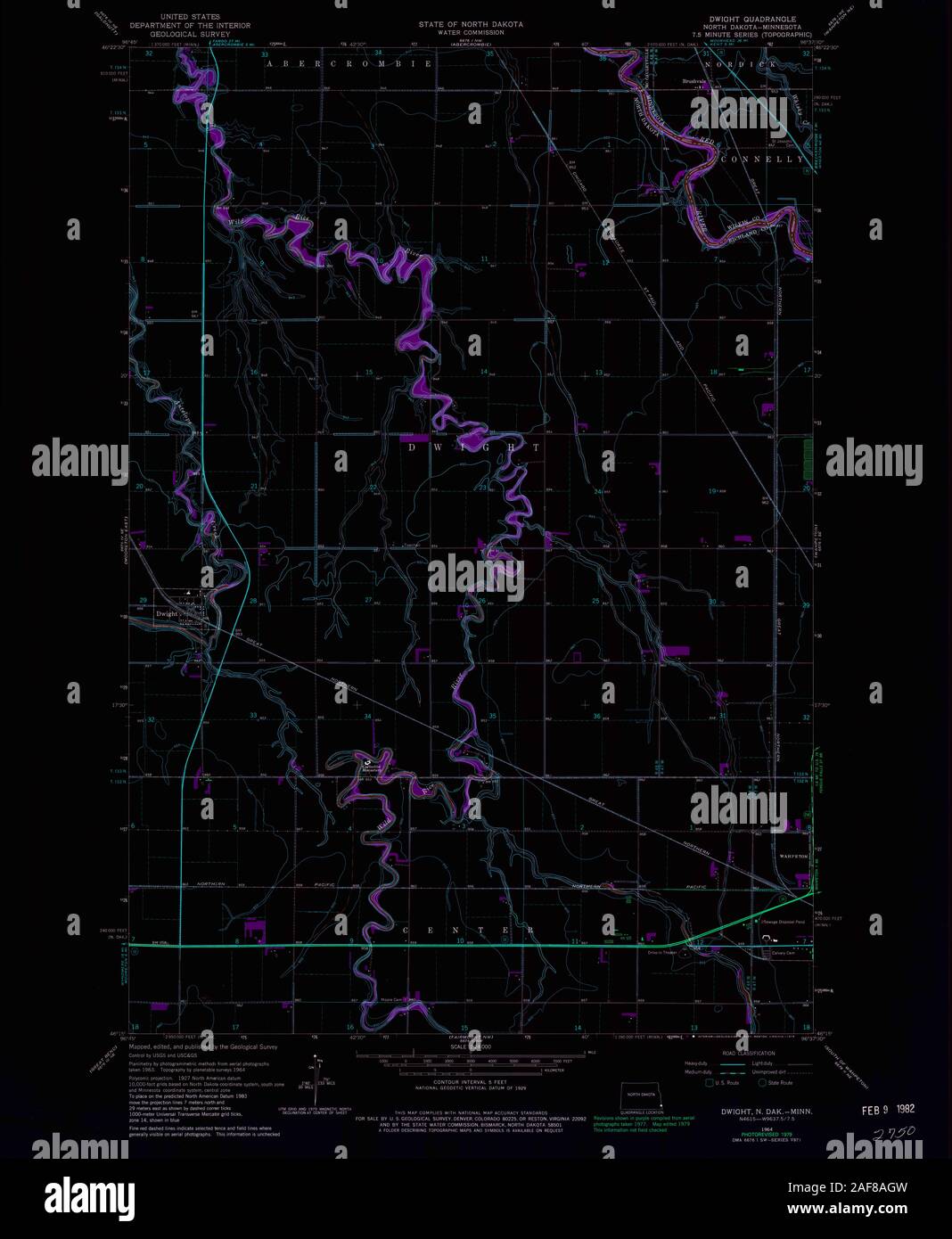Map of dwight north dakota hi-res stock photography and images - Alamy