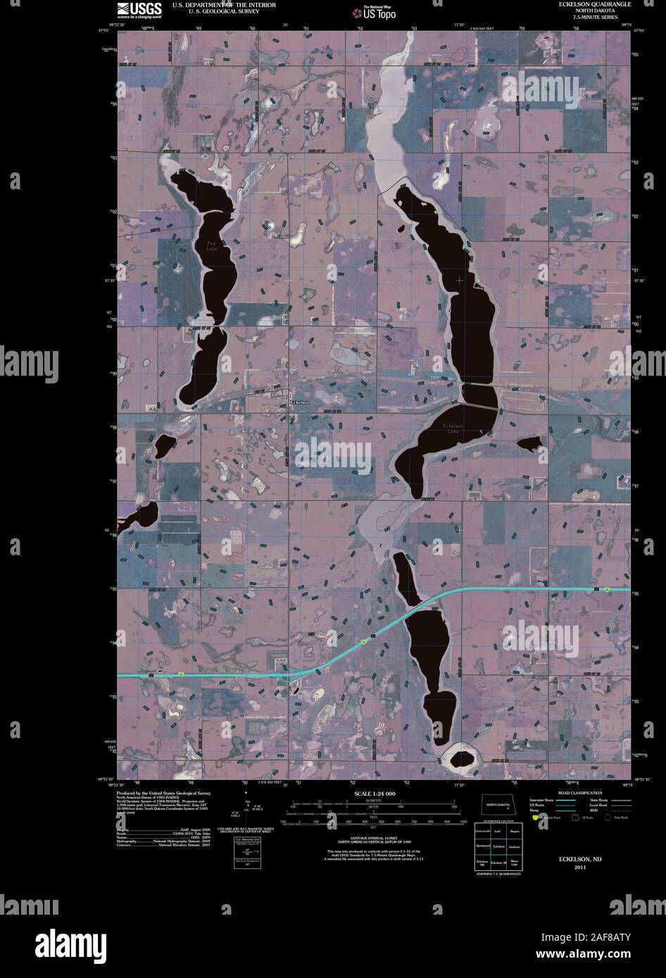 Map of eckelson hi-res stock photography and images - Alamy