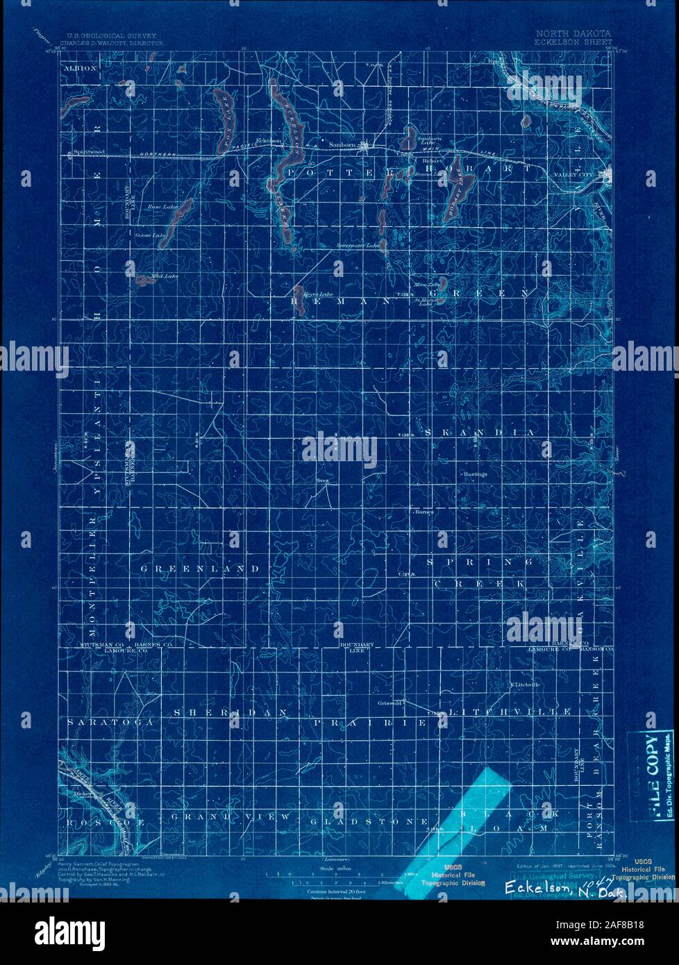 Map of eckelson hi-res stock photography and images - Alamy