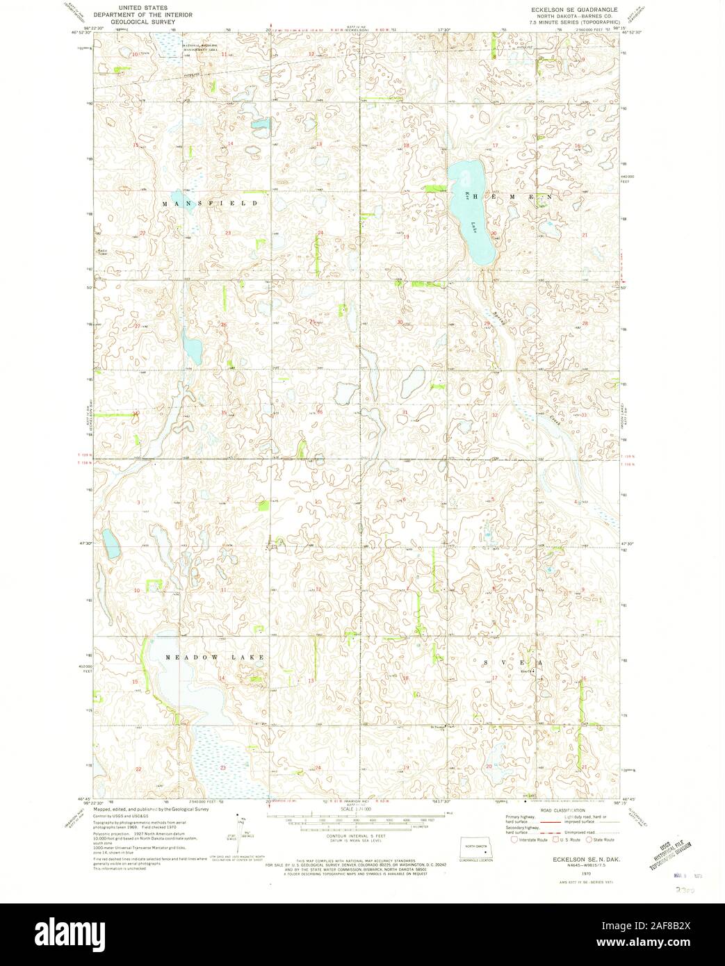 Map of eckelson hi-res stock photography and images - Alamy