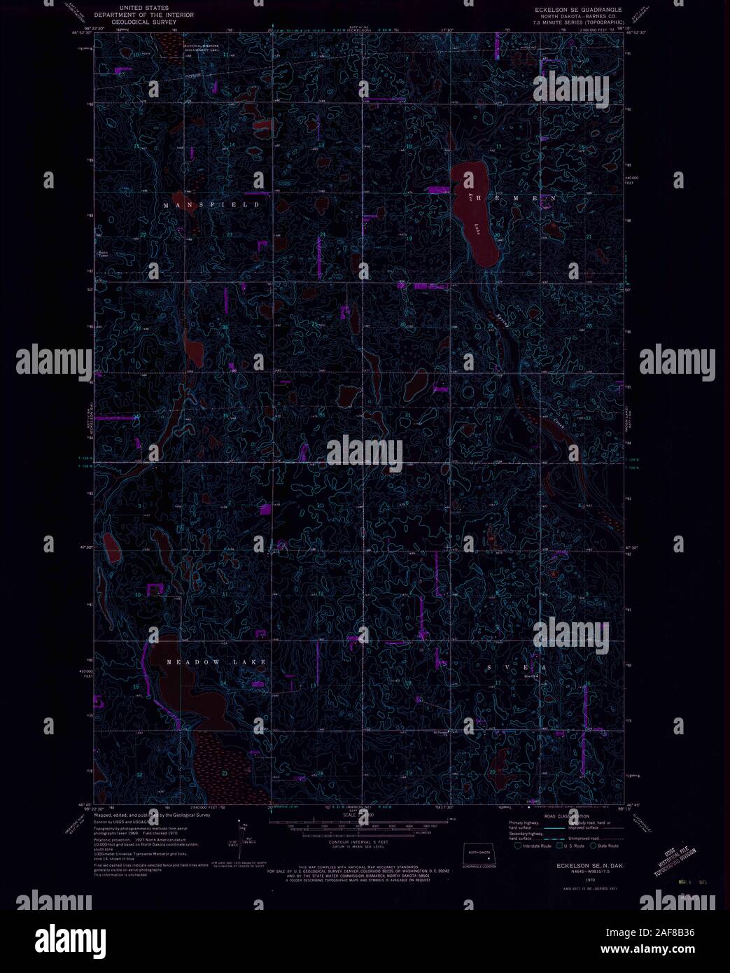 Map of eckelson hi-res stock photography and images - Alamy