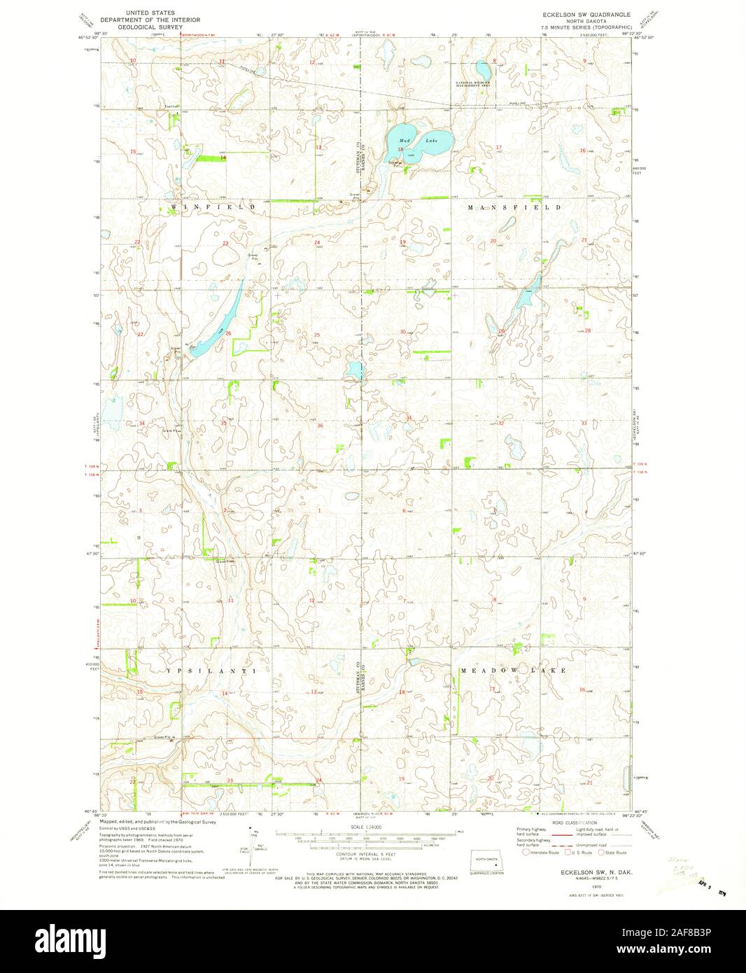 Map of eckelson hi-res stock photography and images - Alamy