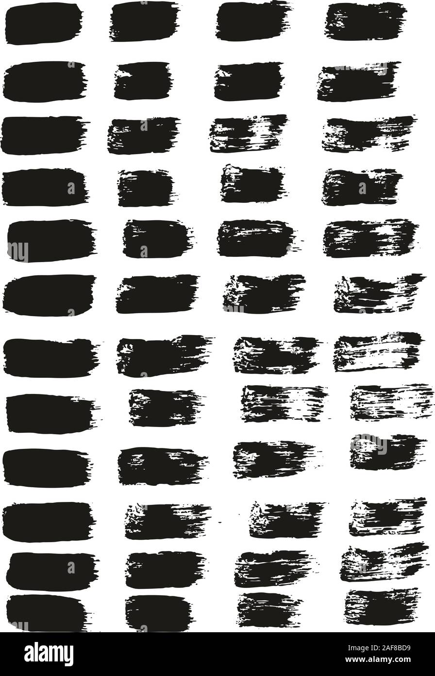 Flat Paint Brush Thin Straight Lines High Detail Abstract Vector ...