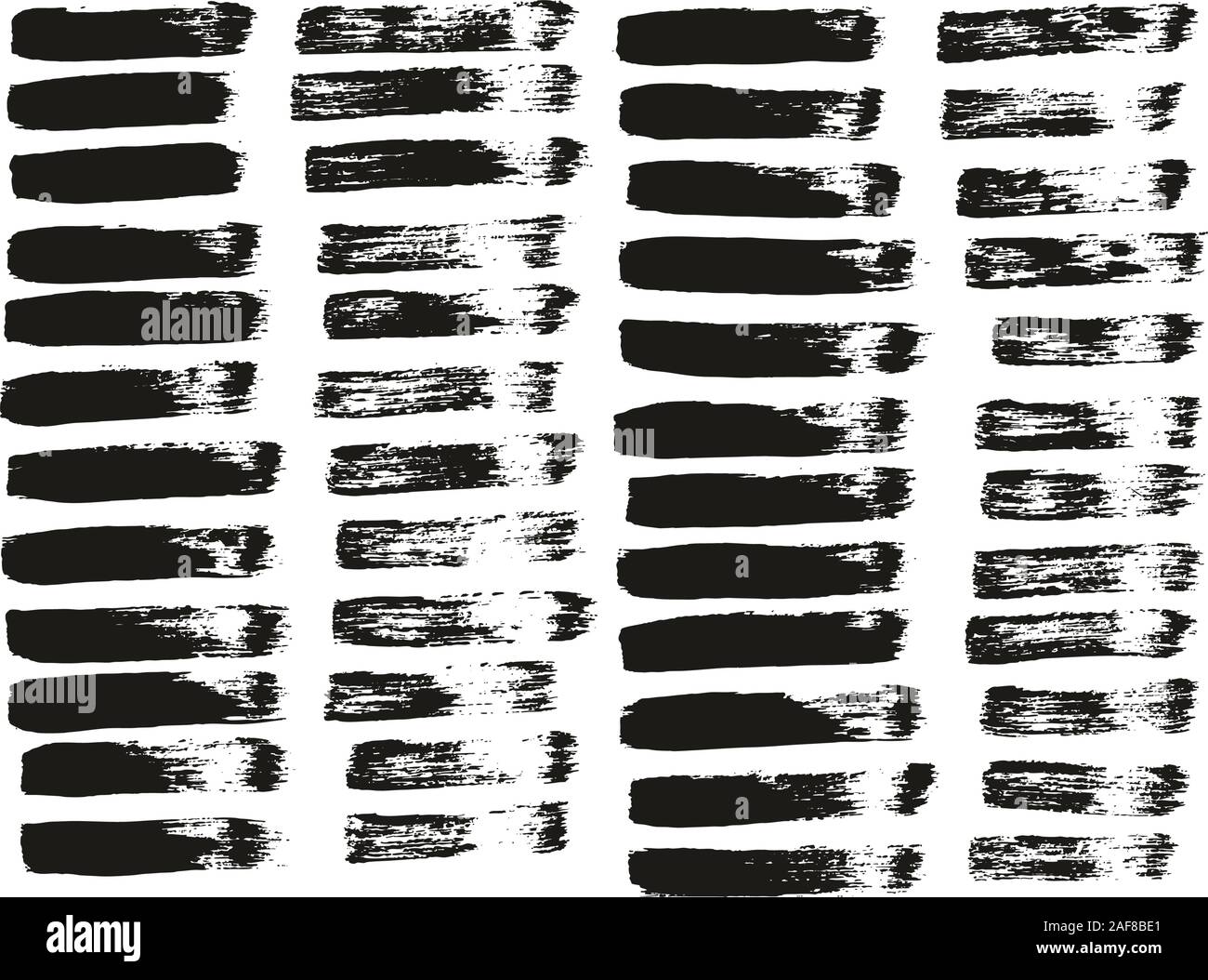 Flat Paint Brush Thin Straight Lines High Detail Abstract Vector ...