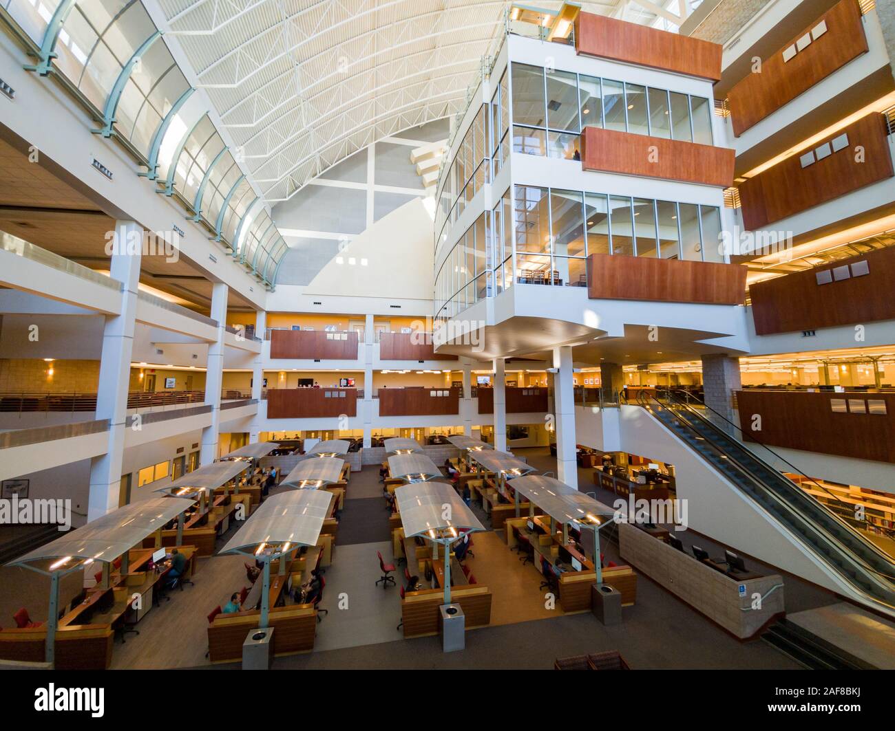 Las Vegas, NOV 23: Interior view of the famous Lied Library of UNLV on ...
