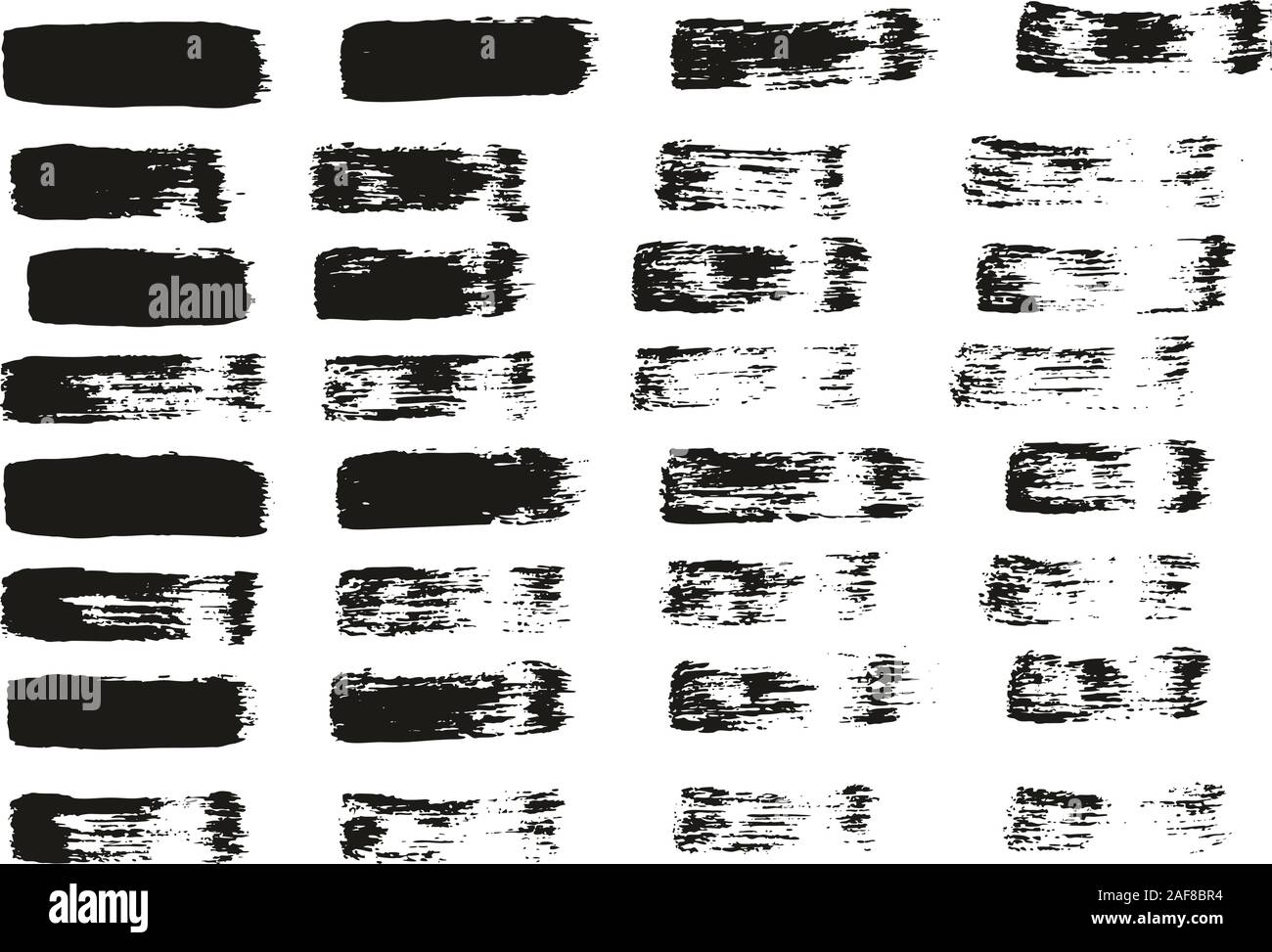 Flat Paint Brush Thin Straight Lines High Detail Abstract Vector ...