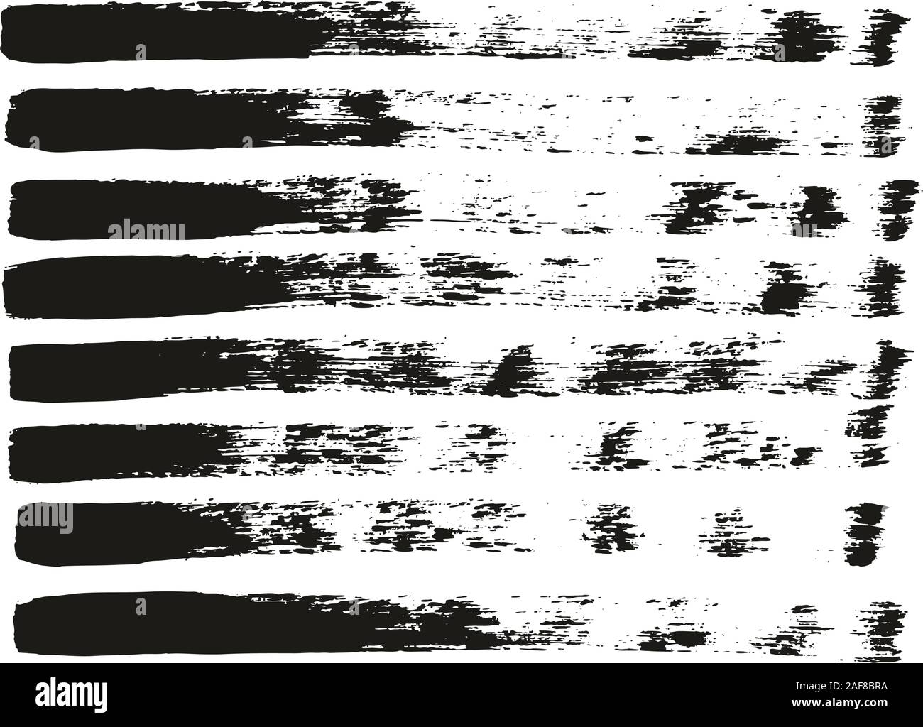 Flat Paint Brush Thin Straight Lines High Detail Abstract Vector ...