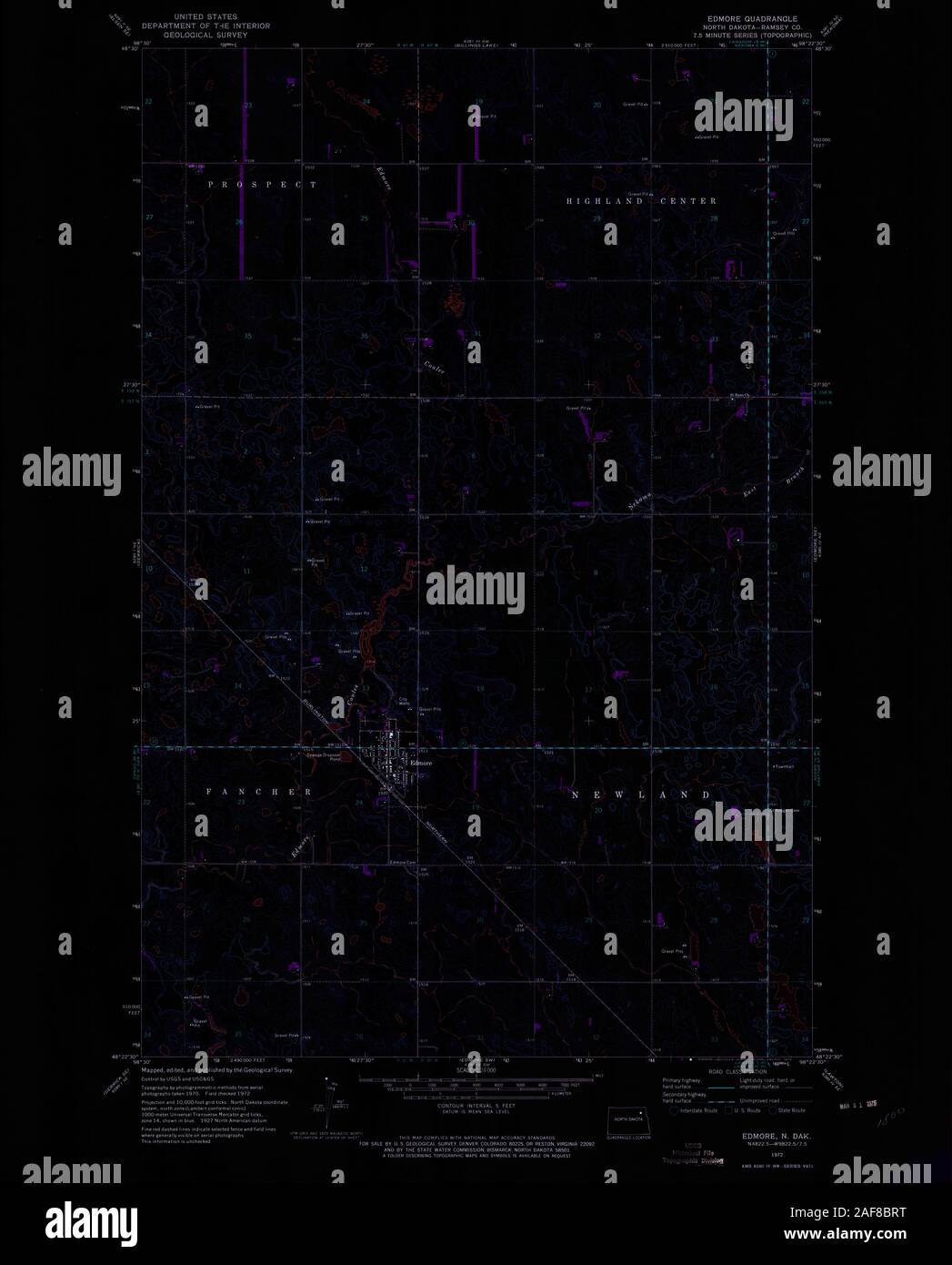 Map of edmore north dakota hi-res stock photography and images - Alamy