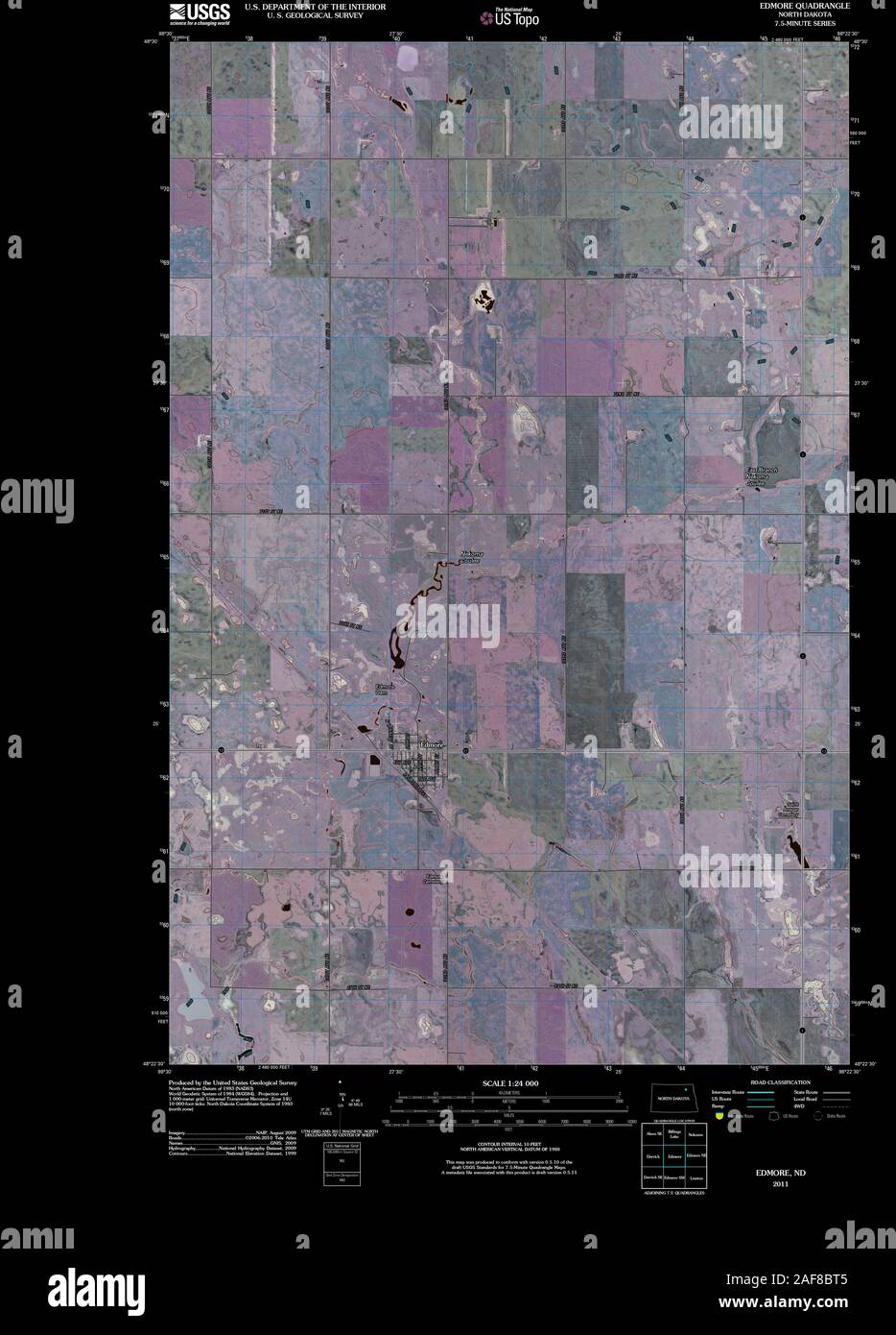 Map of edmore north dakota hi-res stock photography and images - Alamy