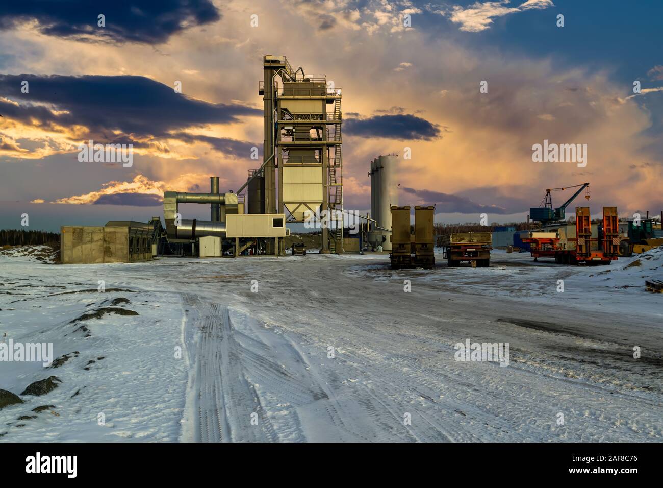 Equipment for production of asphalt, cement and concrete. Concrete ...