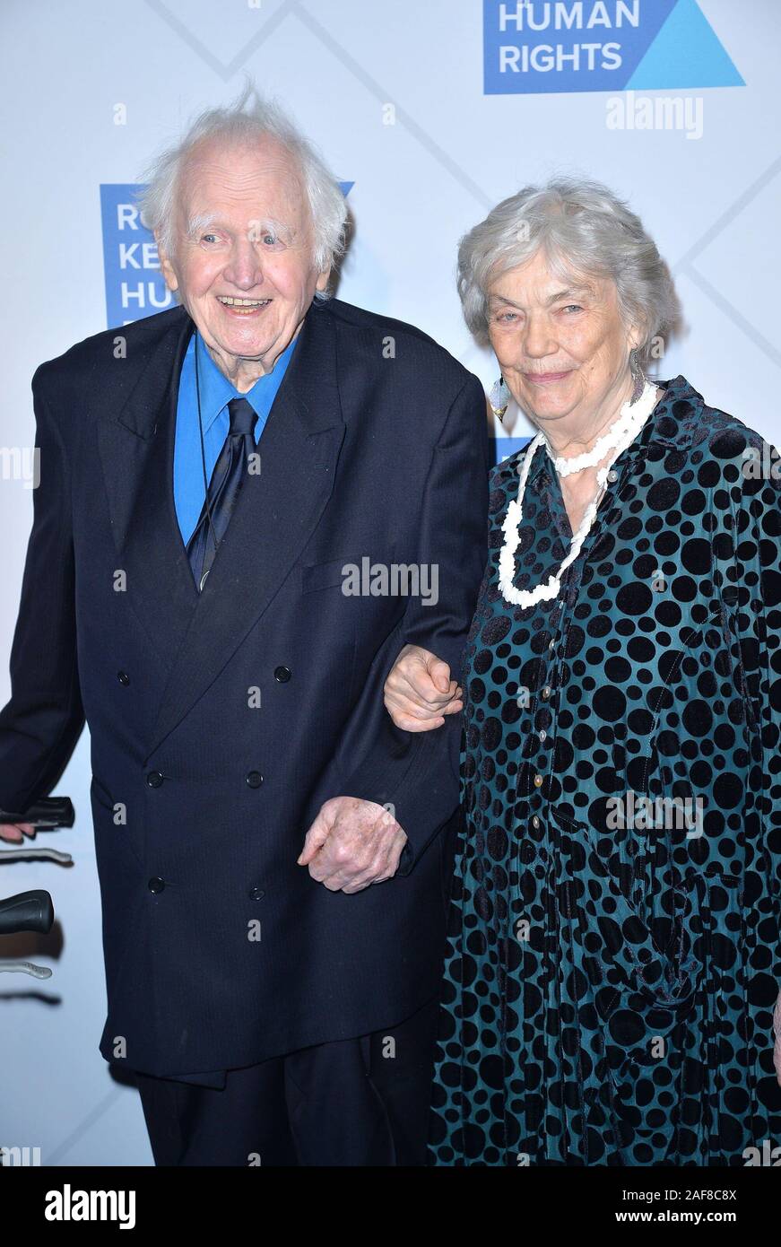 New York, NY, USA. 12th Dec, 2019. Malachy McCourt, Diana McCourt at ...