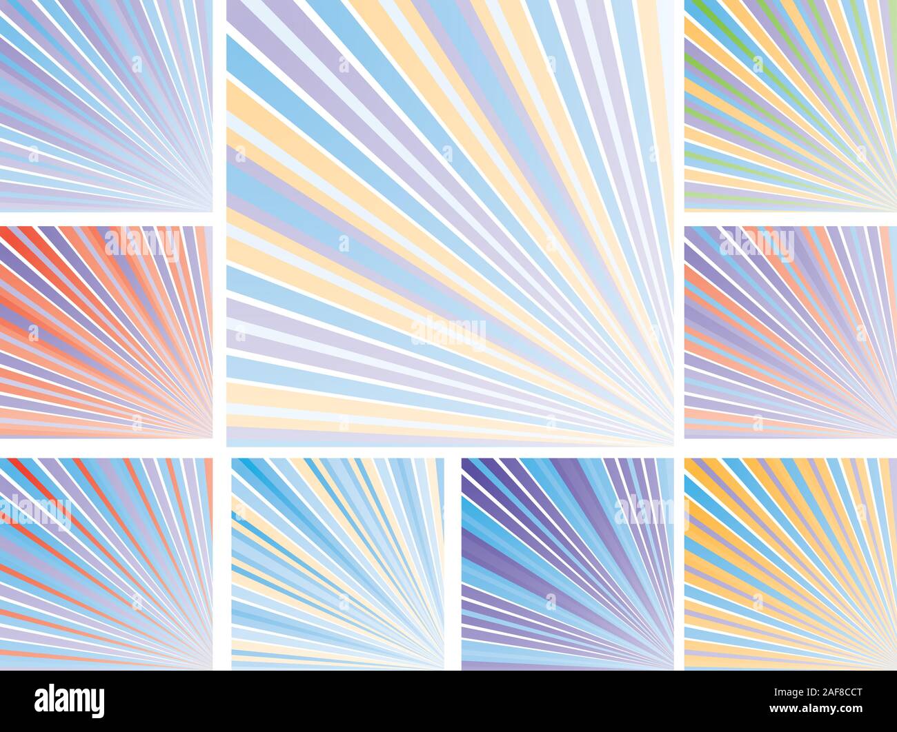 Set of abstract colorful backgrounds with strips, part 10, vector ...