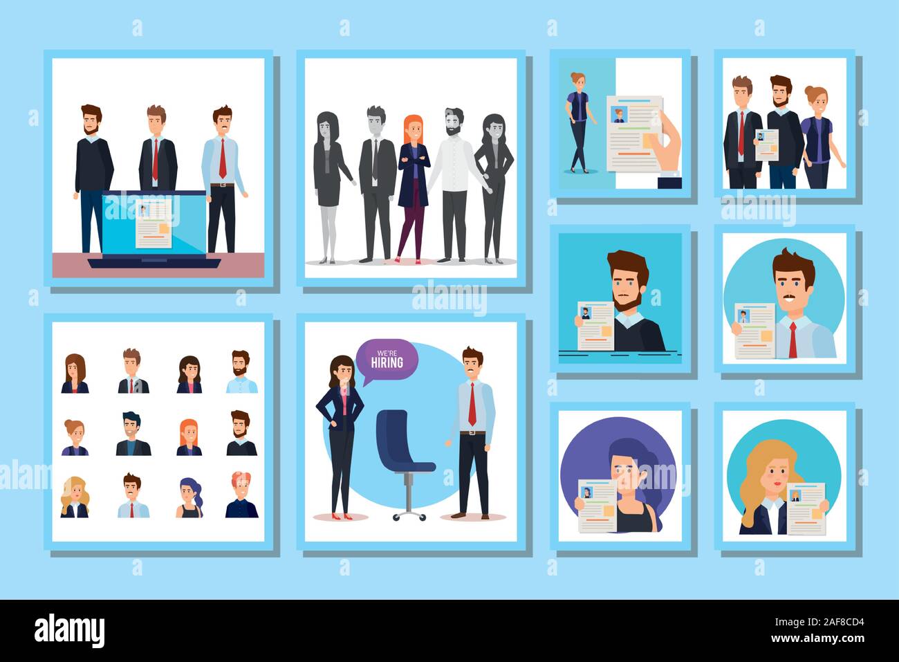 Recruiting women Stock Vector Images - Alamy