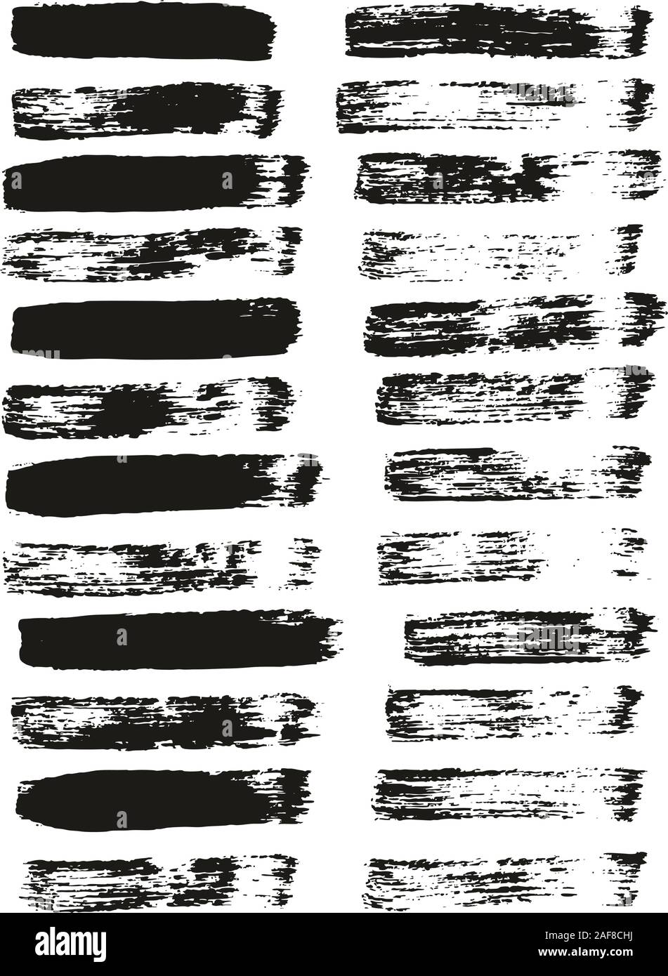 Flat Paint Brush Thin Straight Lines High Detail Abstract Vector ...