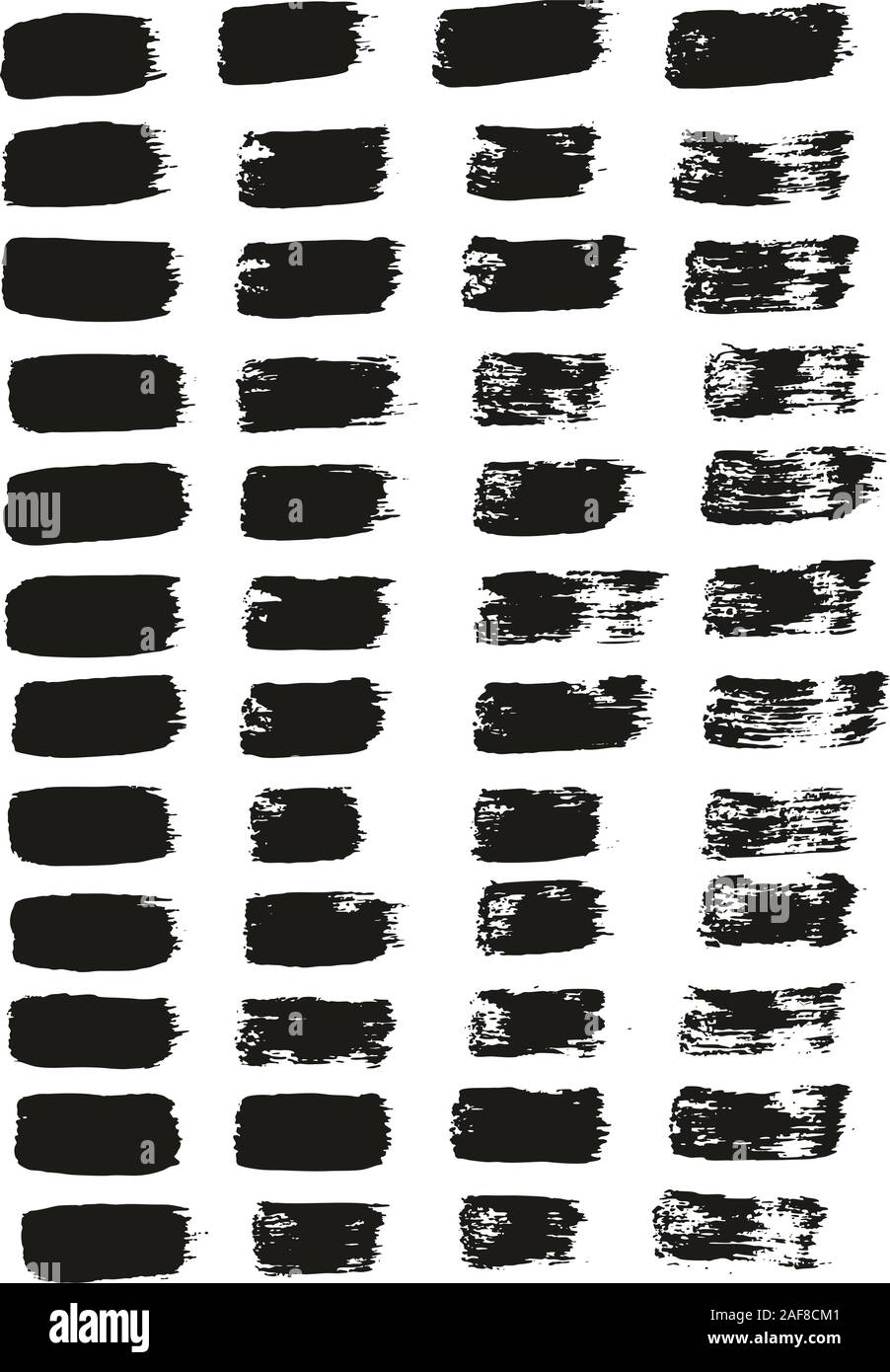 Flat Paint Brush Thin Straight Lines High Detail Abstract Vector ...